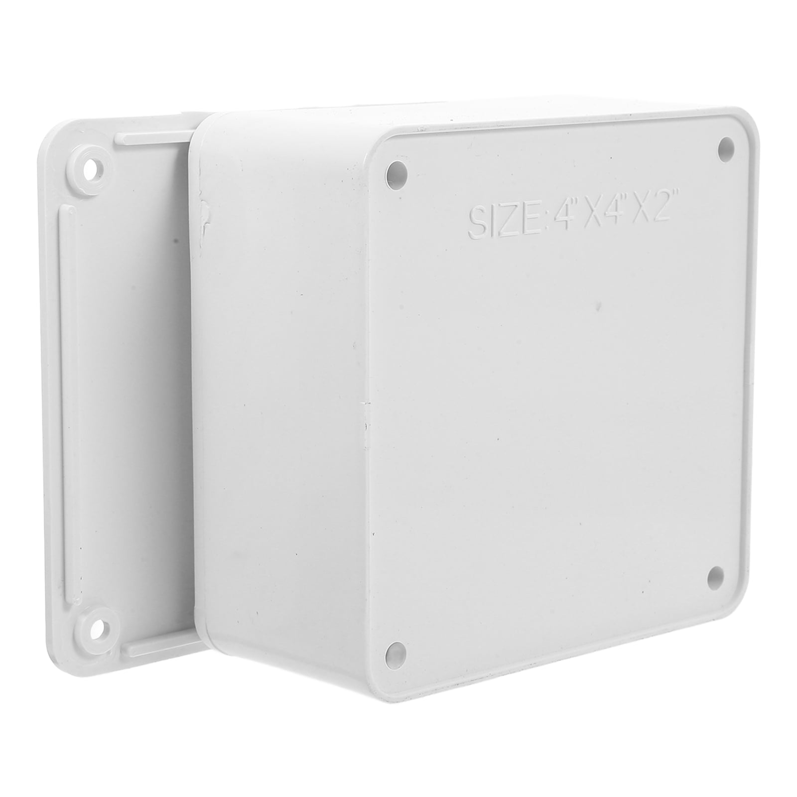 HOOWIFFY Plastic Junction Box White 1Pack 3.93X3.93X2.04In - Walmart.com