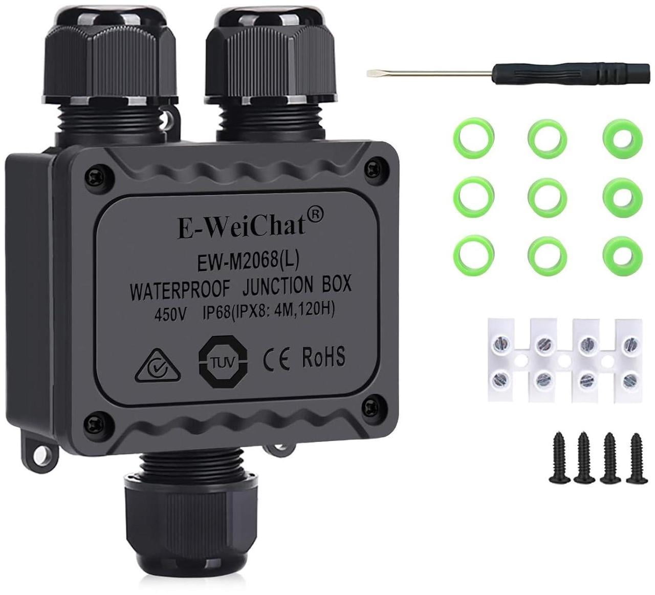 Junction Box Outdoor Waterproof Electrical Box, 5-14mm, 3 Way Plug Line ...