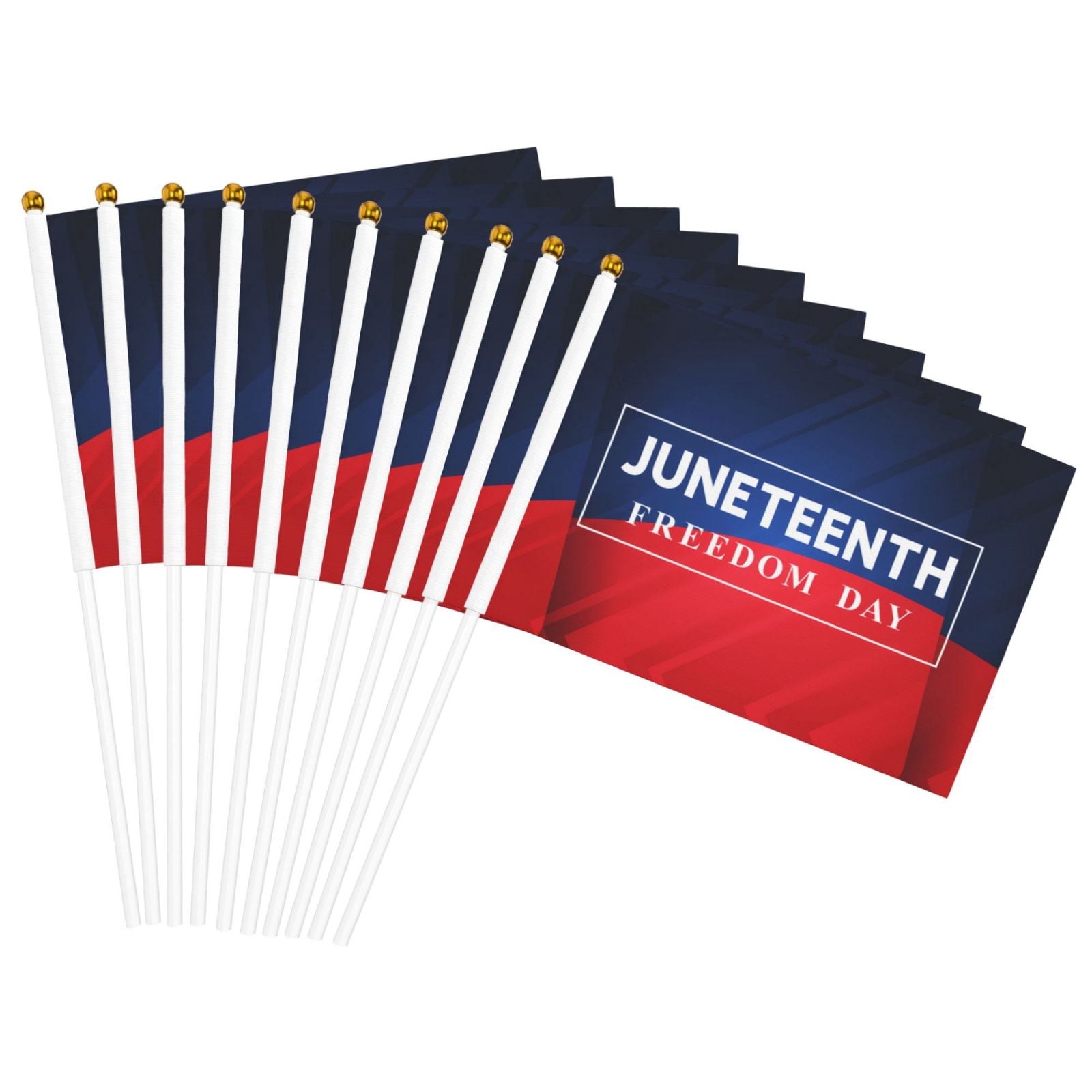 June 19 Flag Small Flags Stick 5.5'' X 8.2'' Hand Held Flags For ...