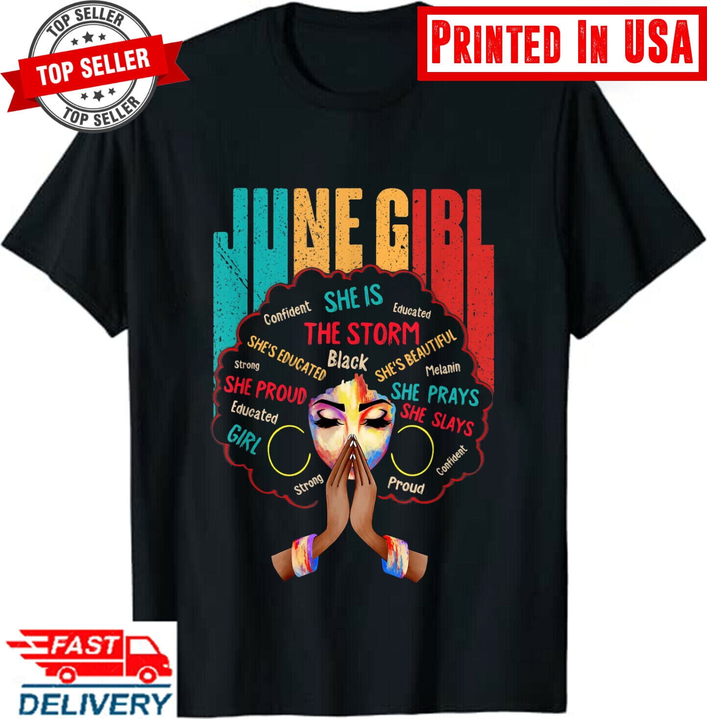 June Birthday Girls Queens Are Born In June For Women Girls T-Shirt ...