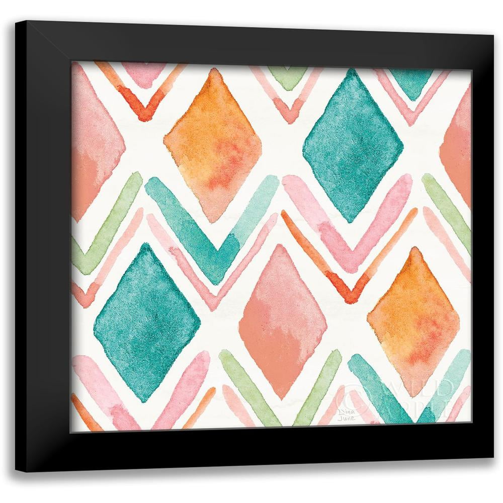 June, Dina 12x12 Black Modern Framed Museum Art Print Titled - Macrame ...