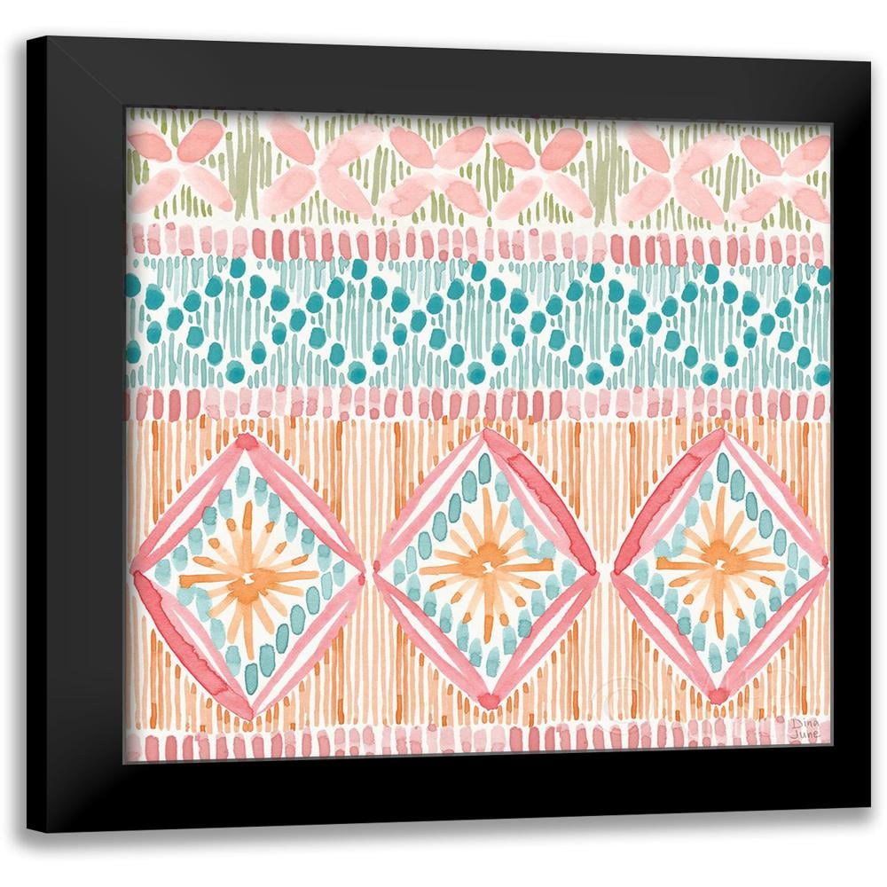 June, Dina 12x12 Black Modern Framed Museum Art Print Titled - Macrame ...