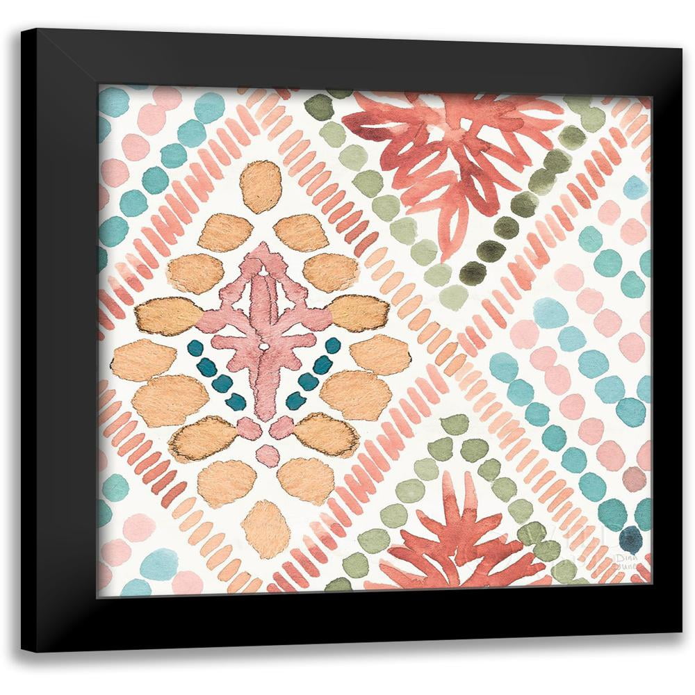 June, Dina 15x15 Black Modern Framed Museum Art Print Titled - Macrame ...