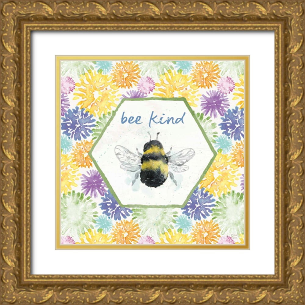 June, Dina 15x15 Gold Ornate Wood Framed with Double Matting Museum Art ...