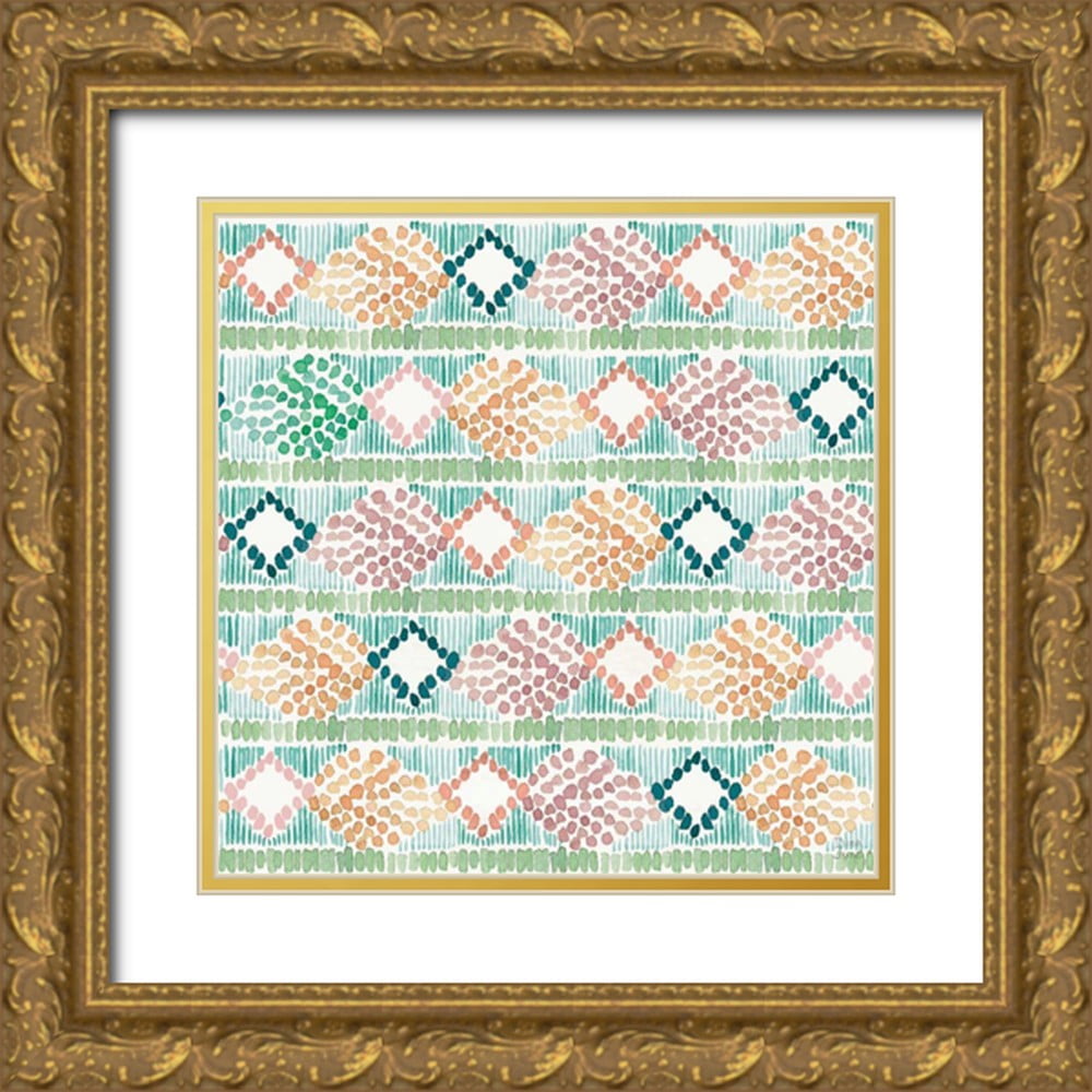 June, Dina 15x15 Gold Ornate Wood Framed with Double Matting Museum Art ...