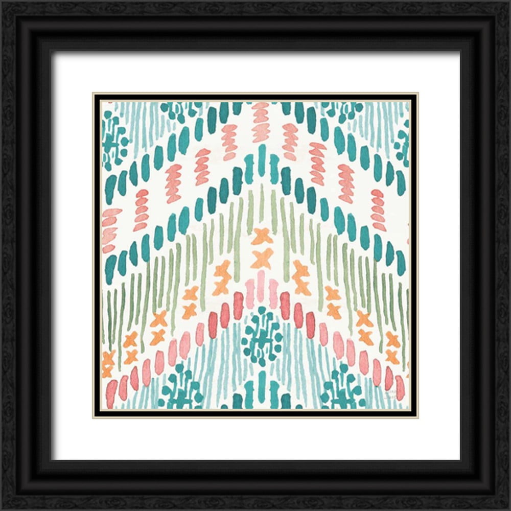 June, Dina 20x20 Black Ornate Wood Framed with Double Matting Museum ...