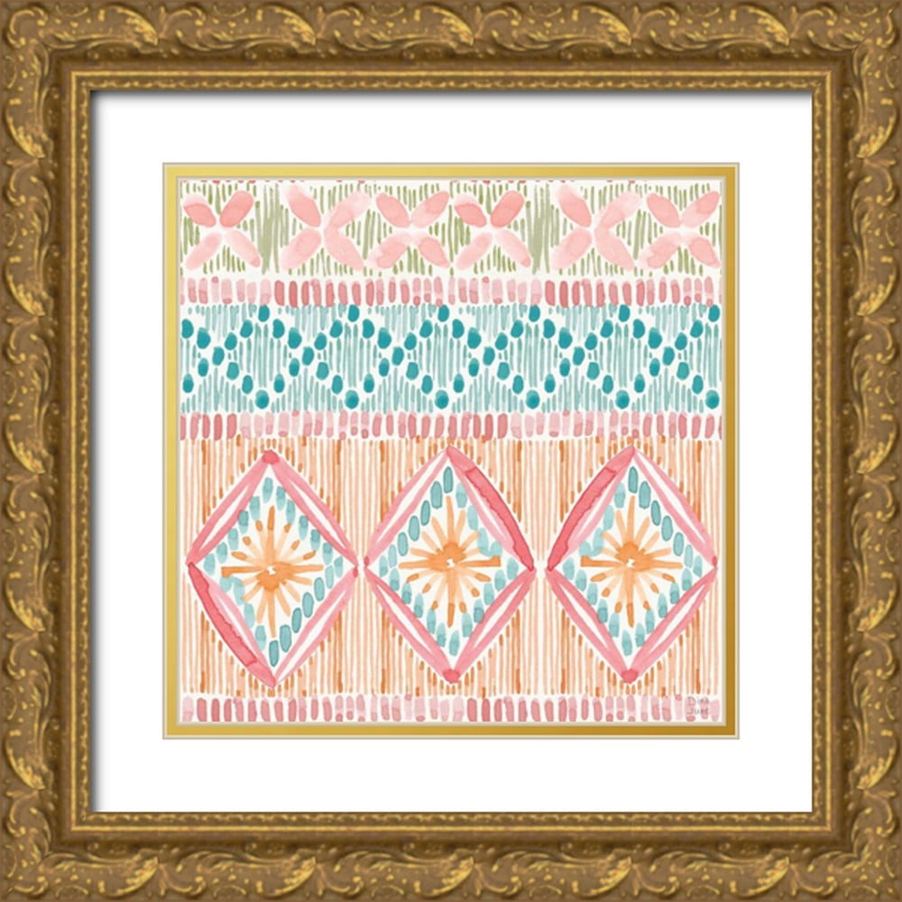 June, Dina 26x26 Gold Ornate Wood Framed with Double Matting Museum Art ...