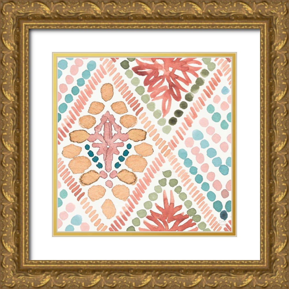 June, Dina 26x26 Gold Ornate Wood Framed with Double Matting Museum Art ...