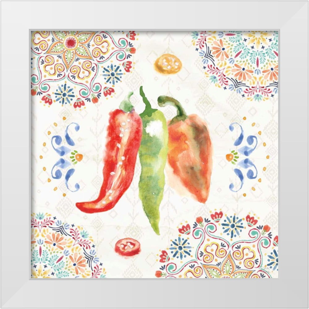 June, Dina 26x26 White Modern Wood Framed Museum Art Print Titled - Sweet and Spicy III ...