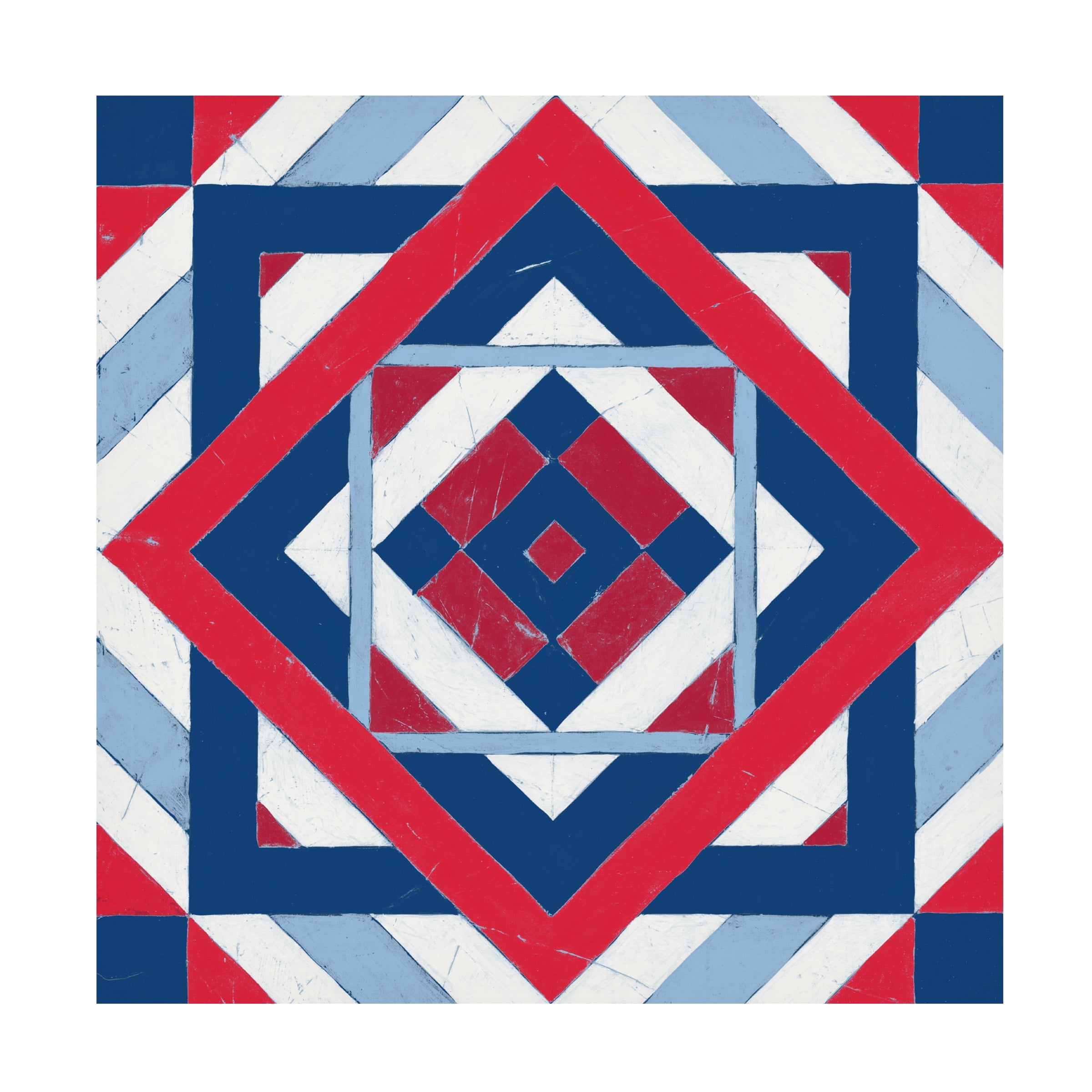 June Erica Vess 'Americana Quilt Motif IV' Canvas Art - Walmart.com