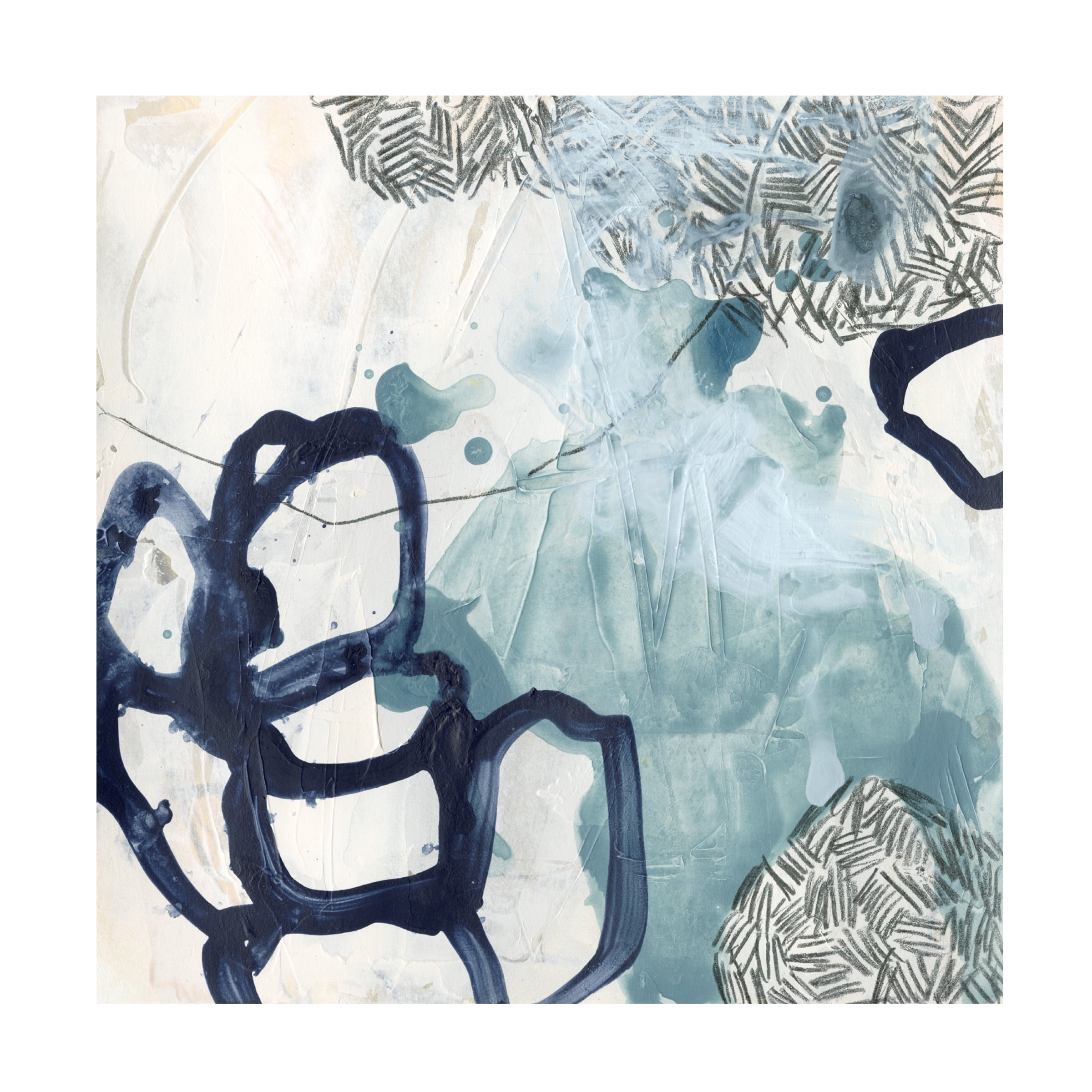 June Erica Vess 'Blue Slate IV' Canvas Art - Walmart.com