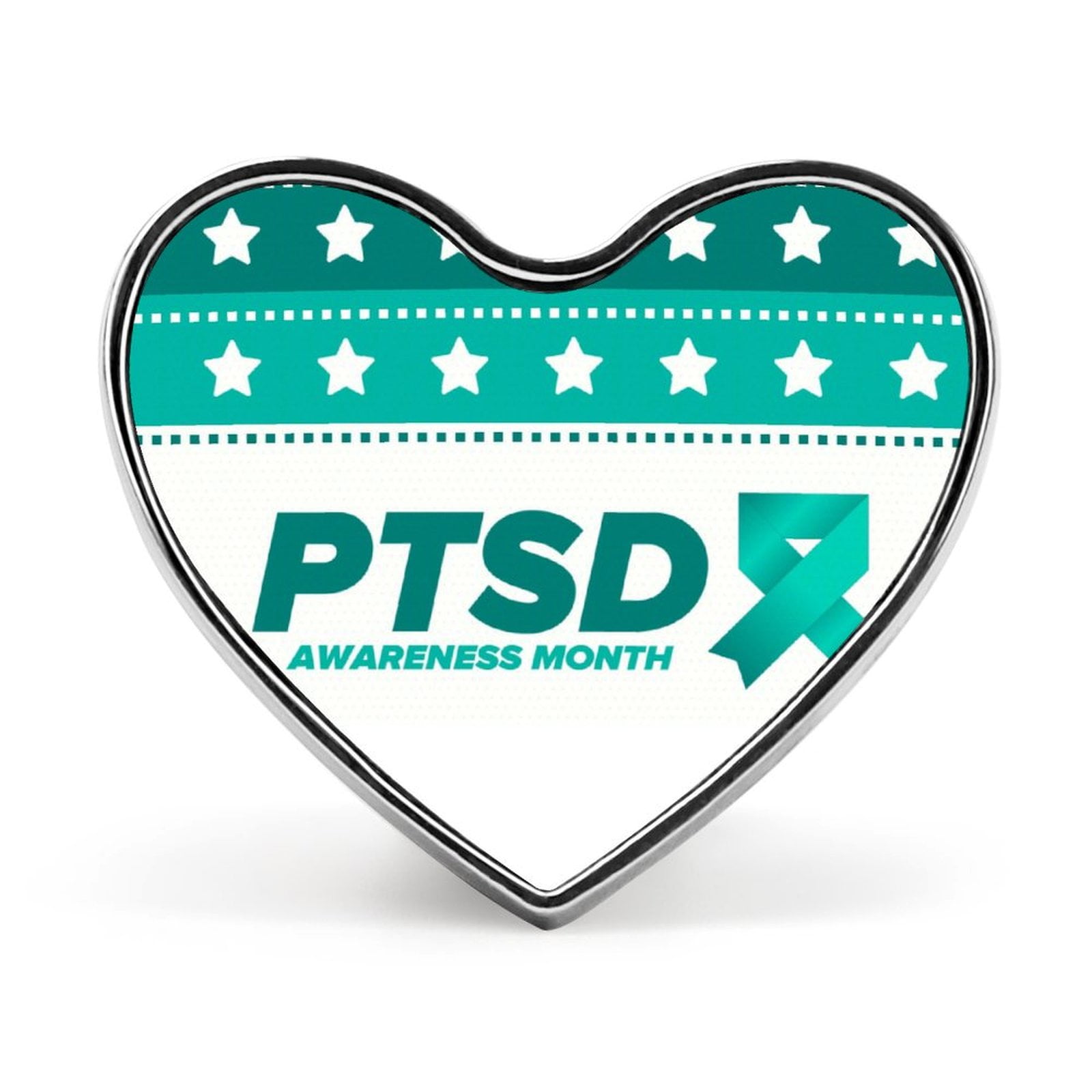 June Is PTSD Awareness Month Pins Heart Buttons Enamel Badges Brooches ...