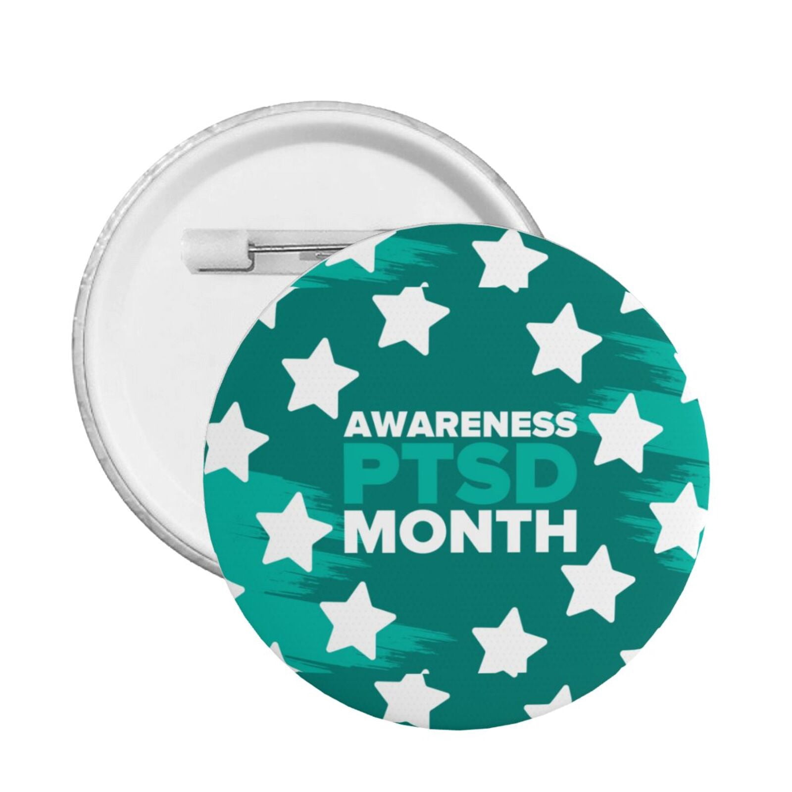 June Is Ptsd Awareness Month Circular Button Fashion Badge Decoration ...