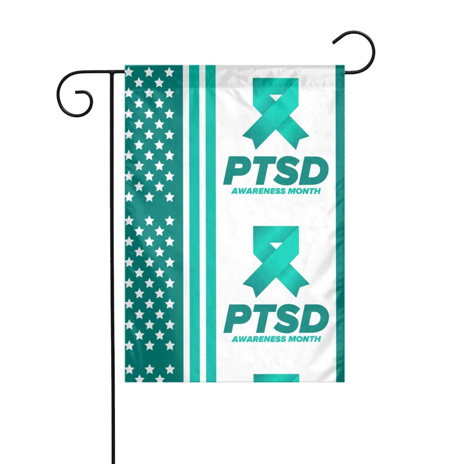 June Is Ptsd Awareness Month Garden Flag Double Sided Yard Banner Flags ...