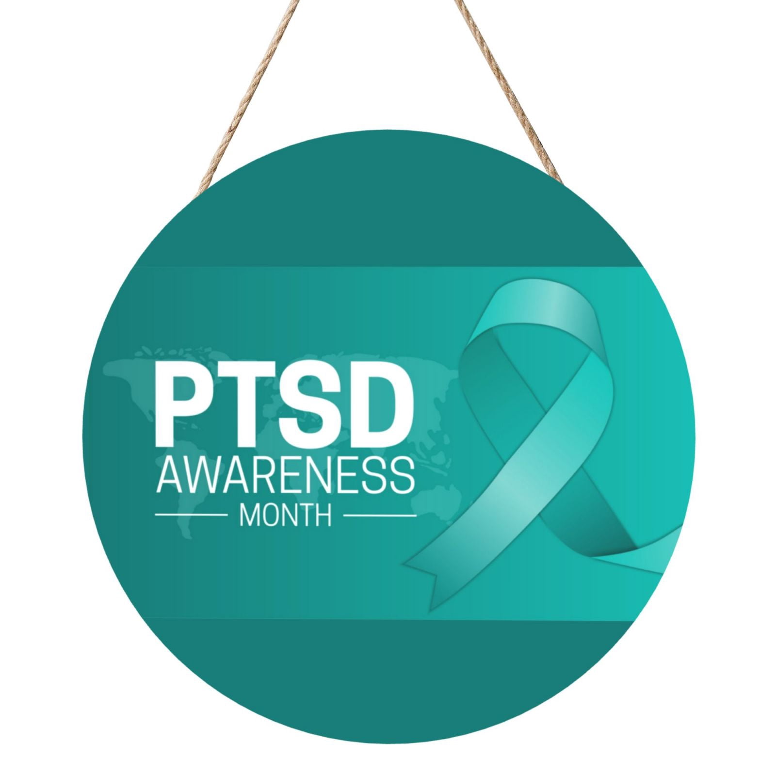 June Is Ptsd Awareness Month Wooden Hanging Sign Ornament Welcome Sign ...