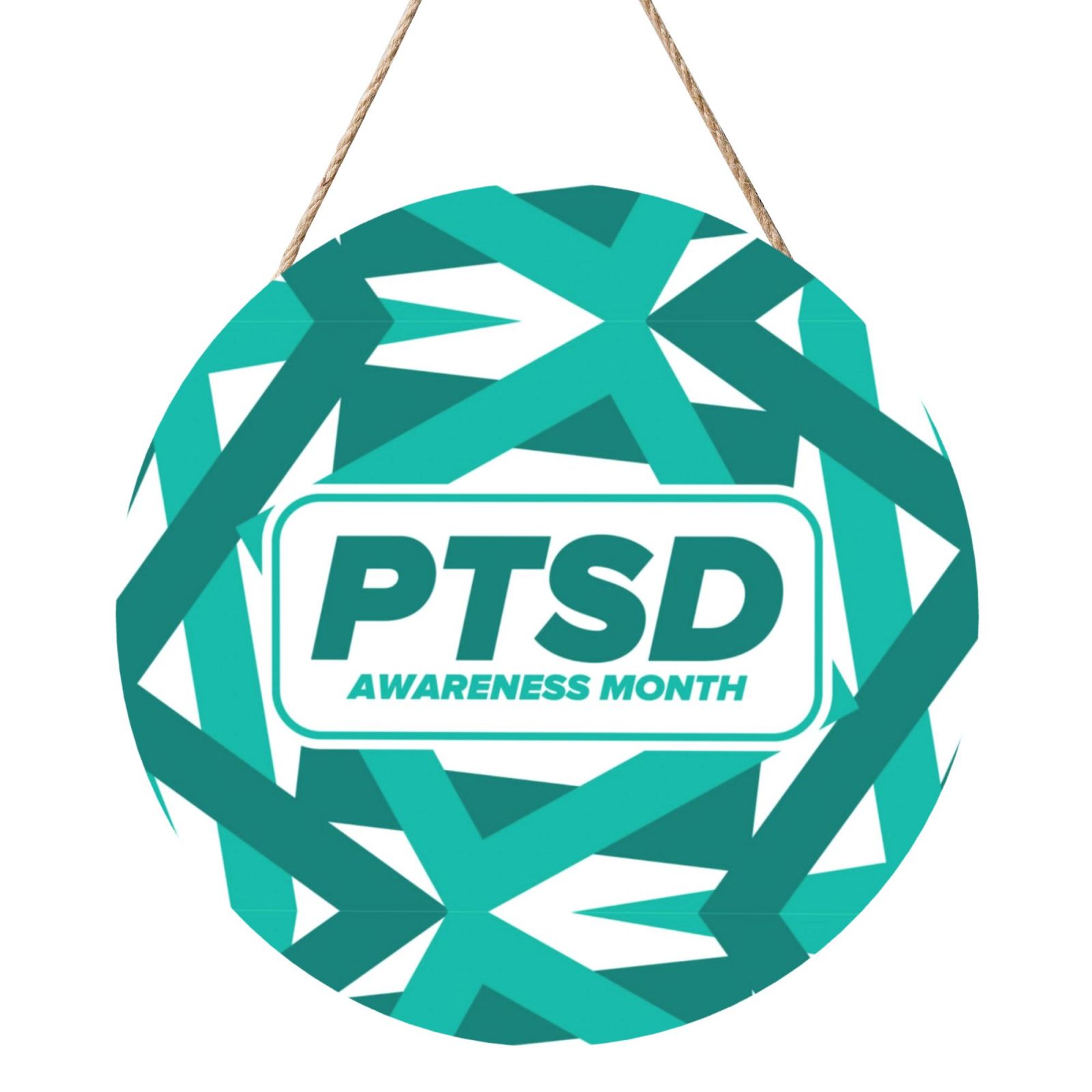 June Is Ptsd Awareness Month Wooden Hanging Sign Ornament Welcome Sign ...