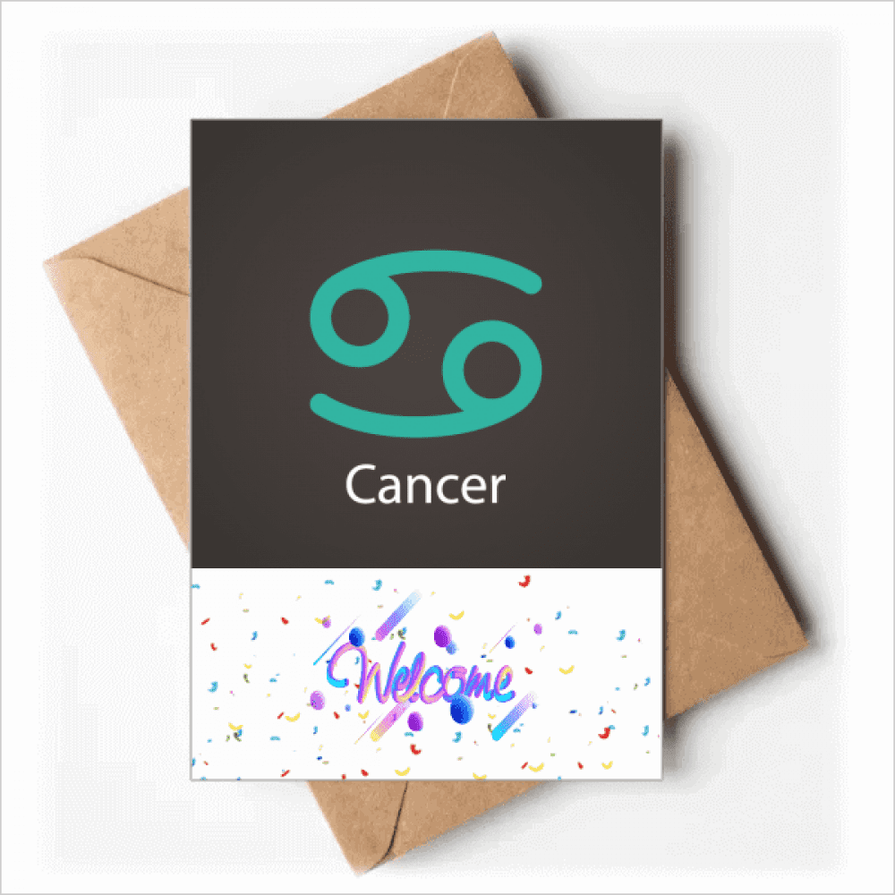 June July Cancer Constellation Pattern Welcome Back Greeting Cards ...