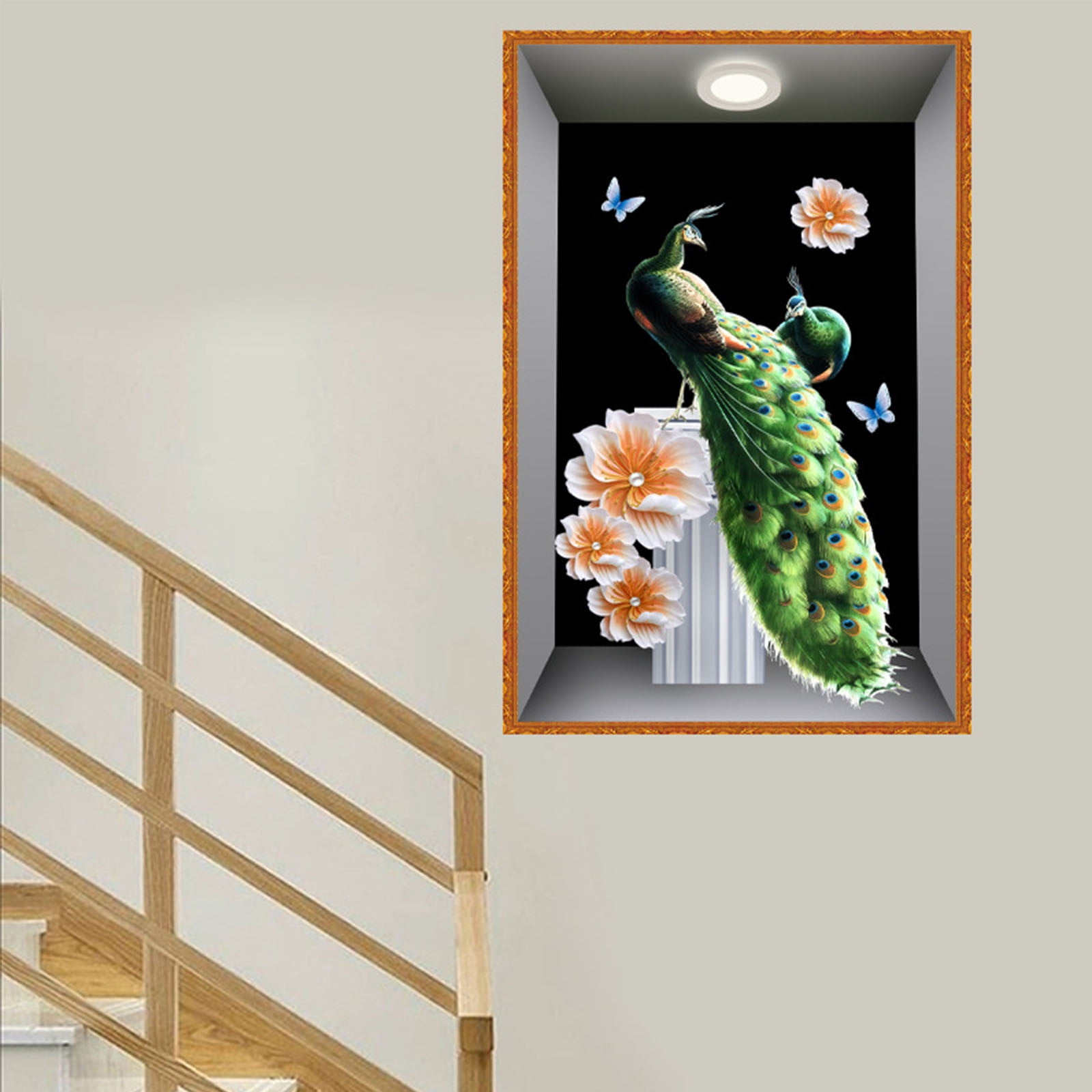 June Saving, Effect Potted Decals Aisle Staircase Decorative Painting ...