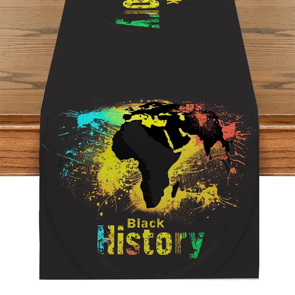 June Season Africa Graffiti Table Runner Wedding ration Cloth Dining r ...