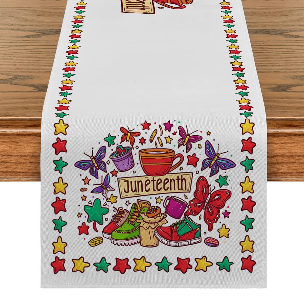 June Season Smoothie Cup Star Coffee Table Runners Dresser Table r ...