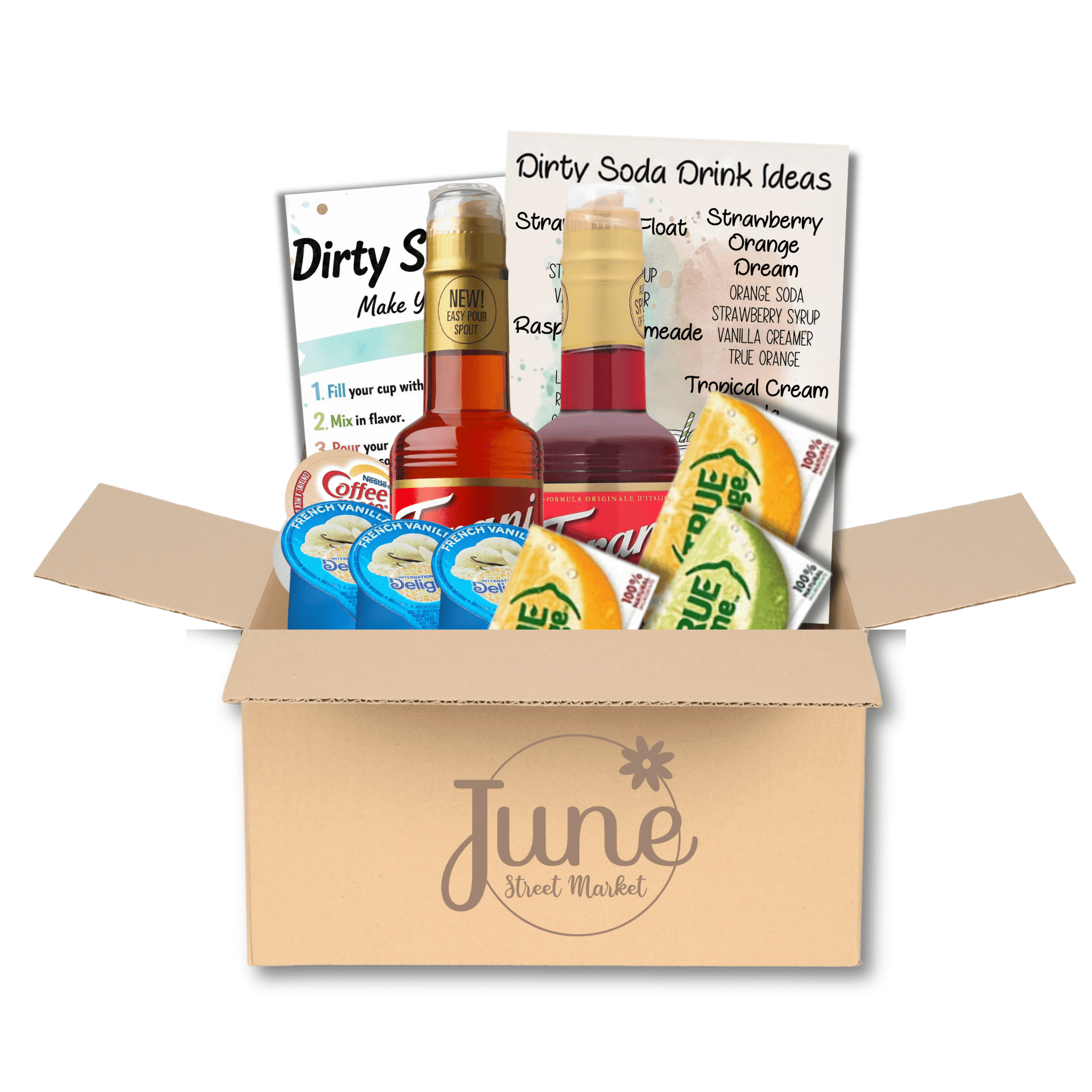 June Street Market Peach Strawberry Dirty Soda Kit DIY Drink Bar Party ...