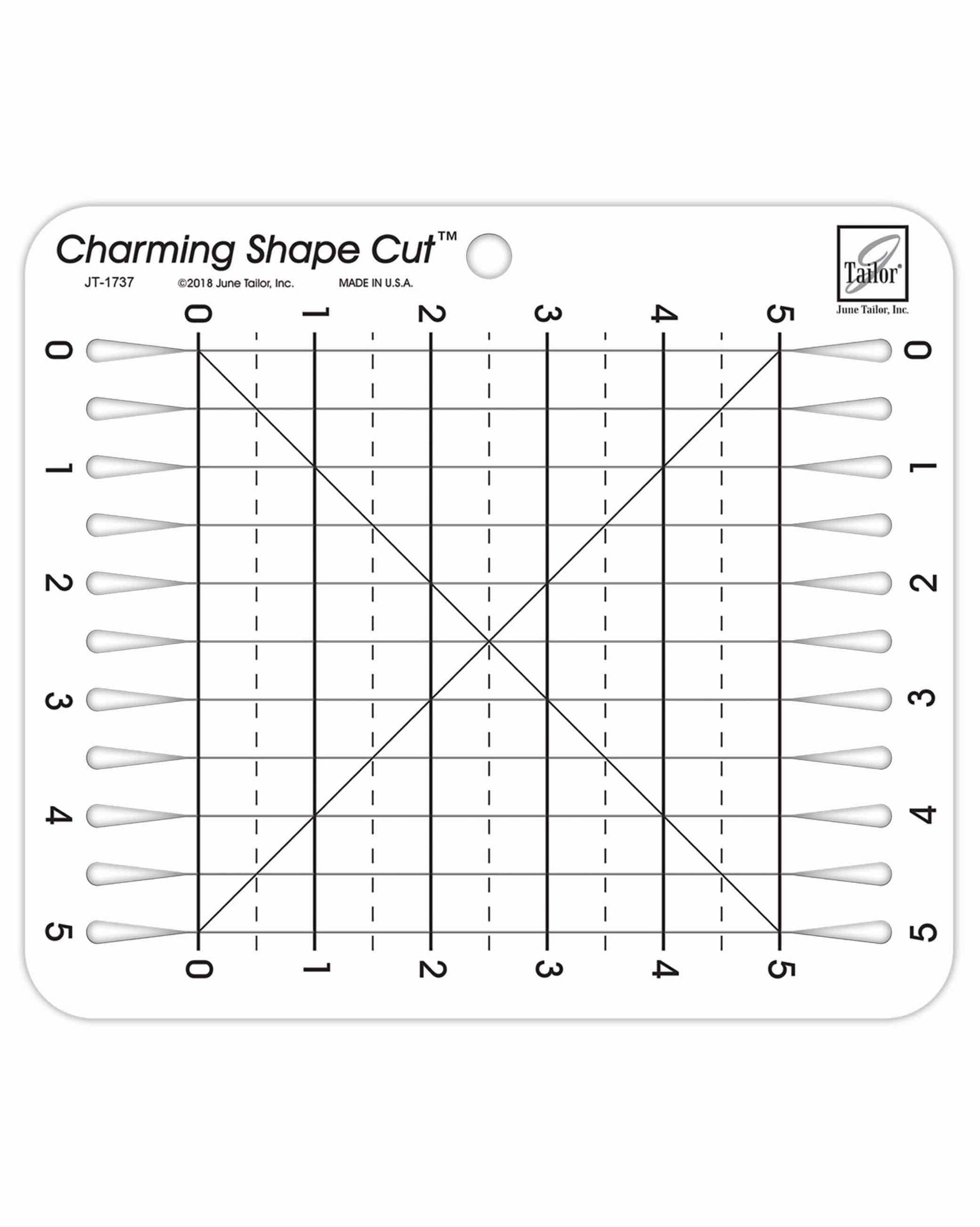 June Tailor Charming Shape Ruler, Clear PETG, Quilting Template ...