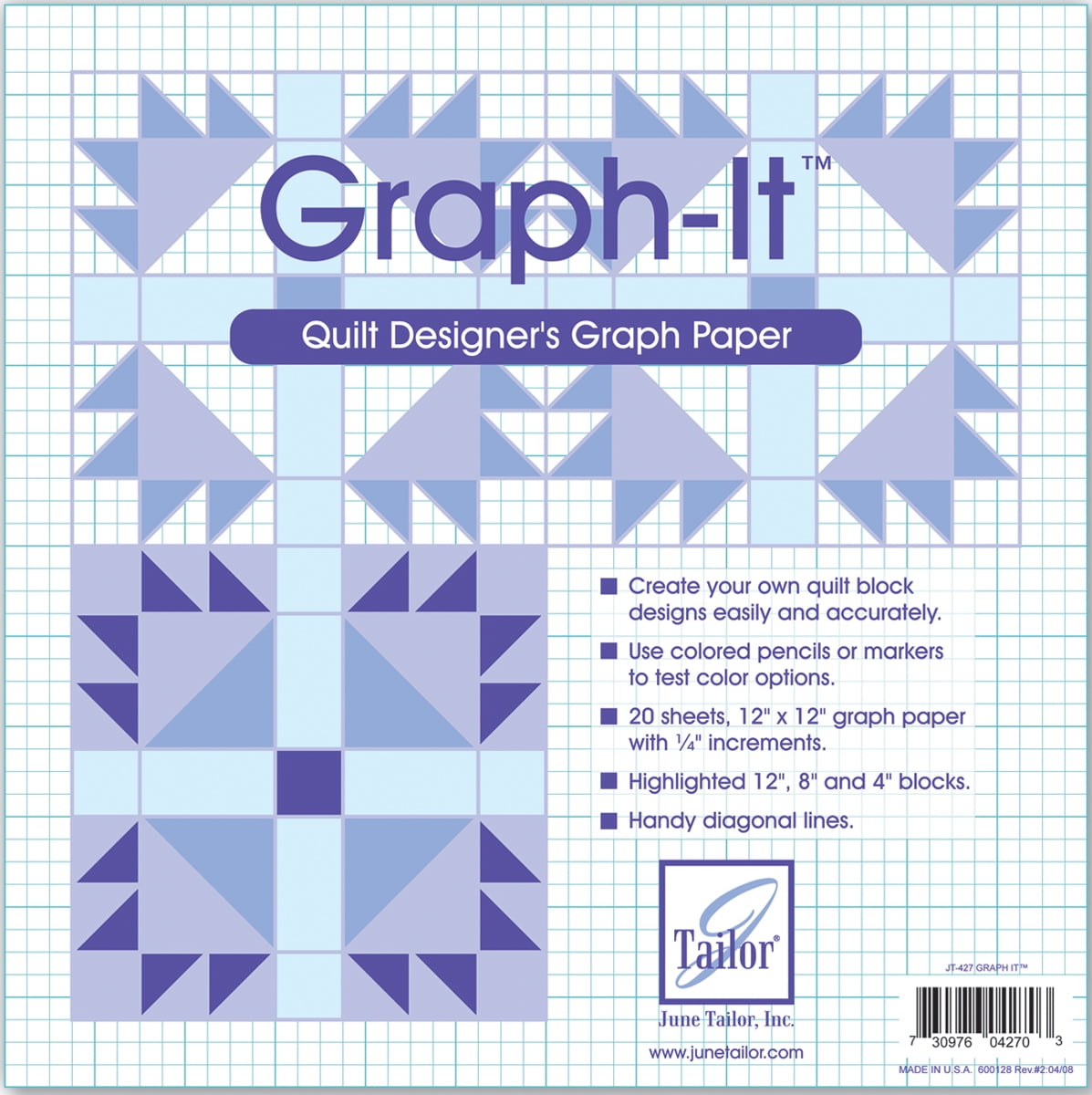 June Tailor Graph-It Graph Paper, 12 by 12-Inch, 20 Per Package ...