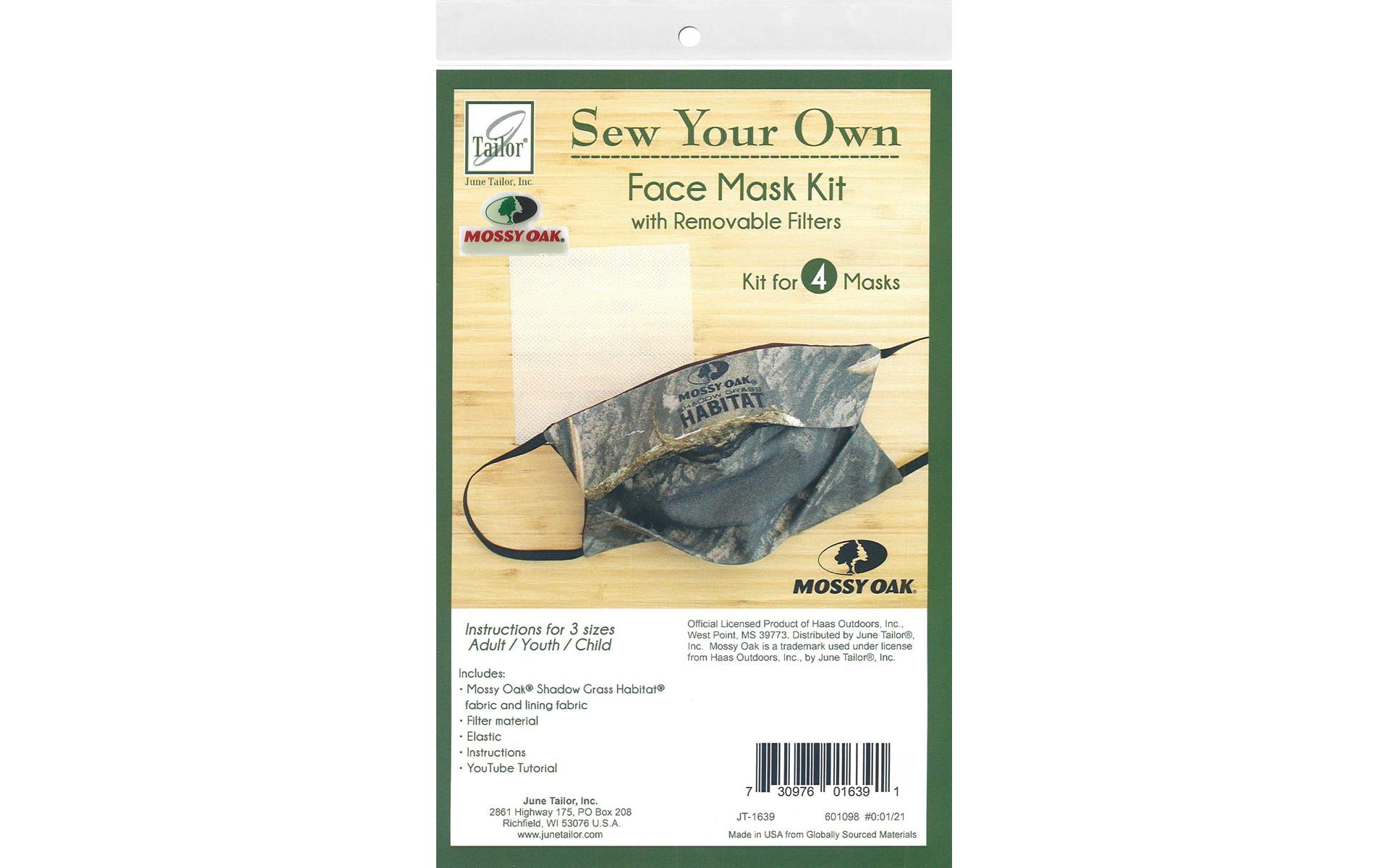 June Tailor Kit Sew Your Own Shadow Grass Face Mask 4pc - Walmart.com