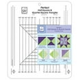 June Tailor Perfect Half & Quarter Square Triangles Ruler, 10-1/2"X12-1 ...