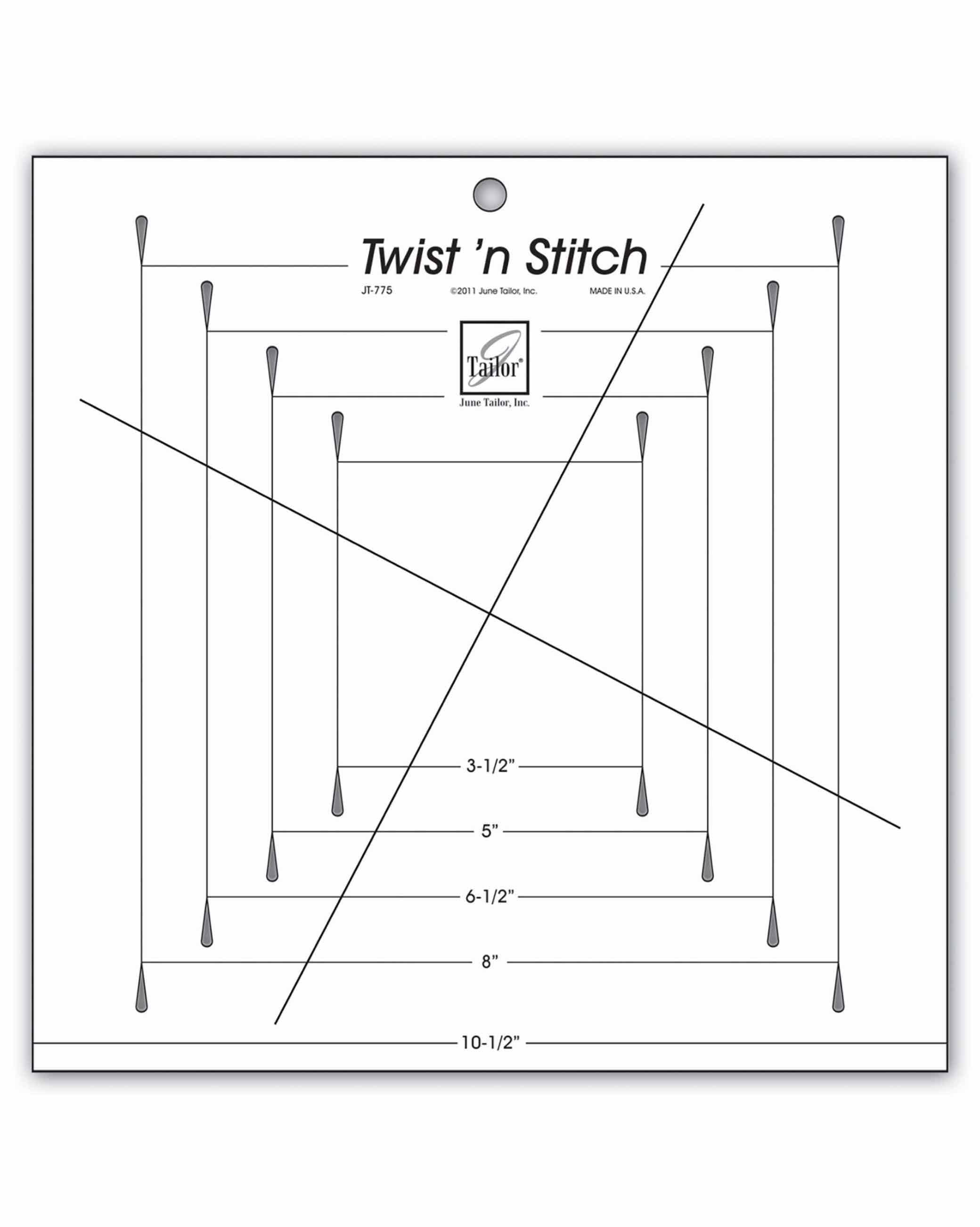 Free Shipping! June Tailor 11" Clear Twist N Stitch Pinwheel Block and ...