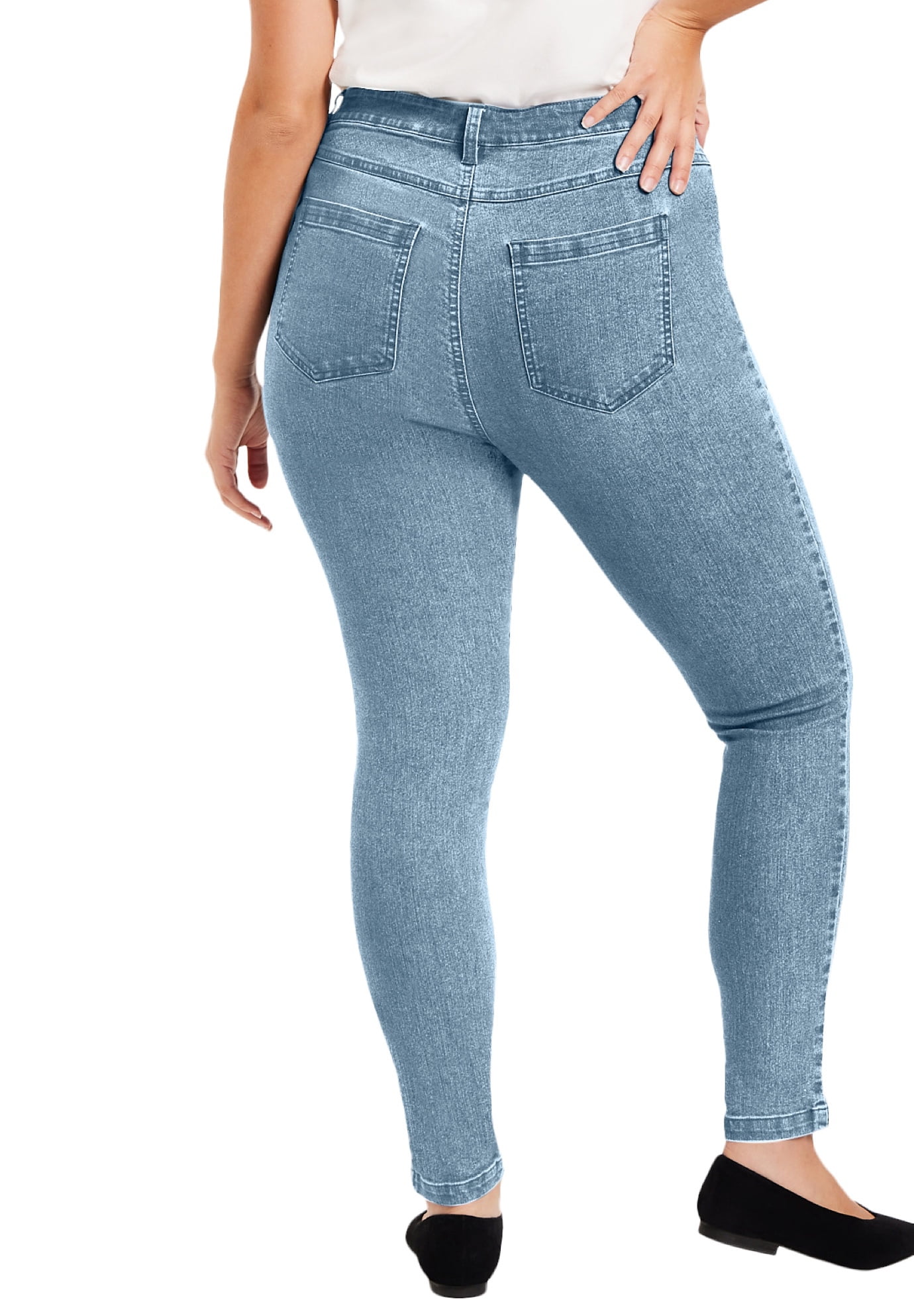 June + Vie Women's Plus Size Curvie Fit Skinny Jeans - Walmart.com