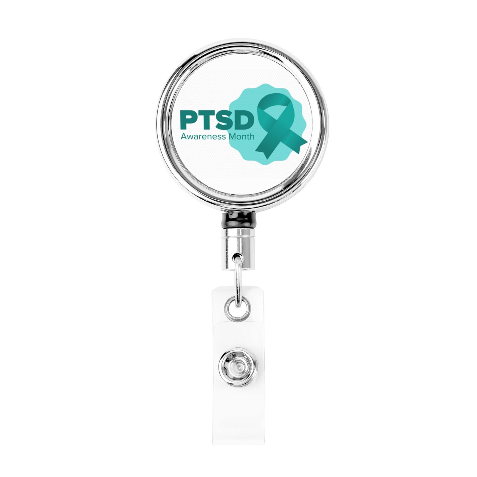 June is PTSD Awareness Month Badge Reel Retractable Badge Holder ID ...