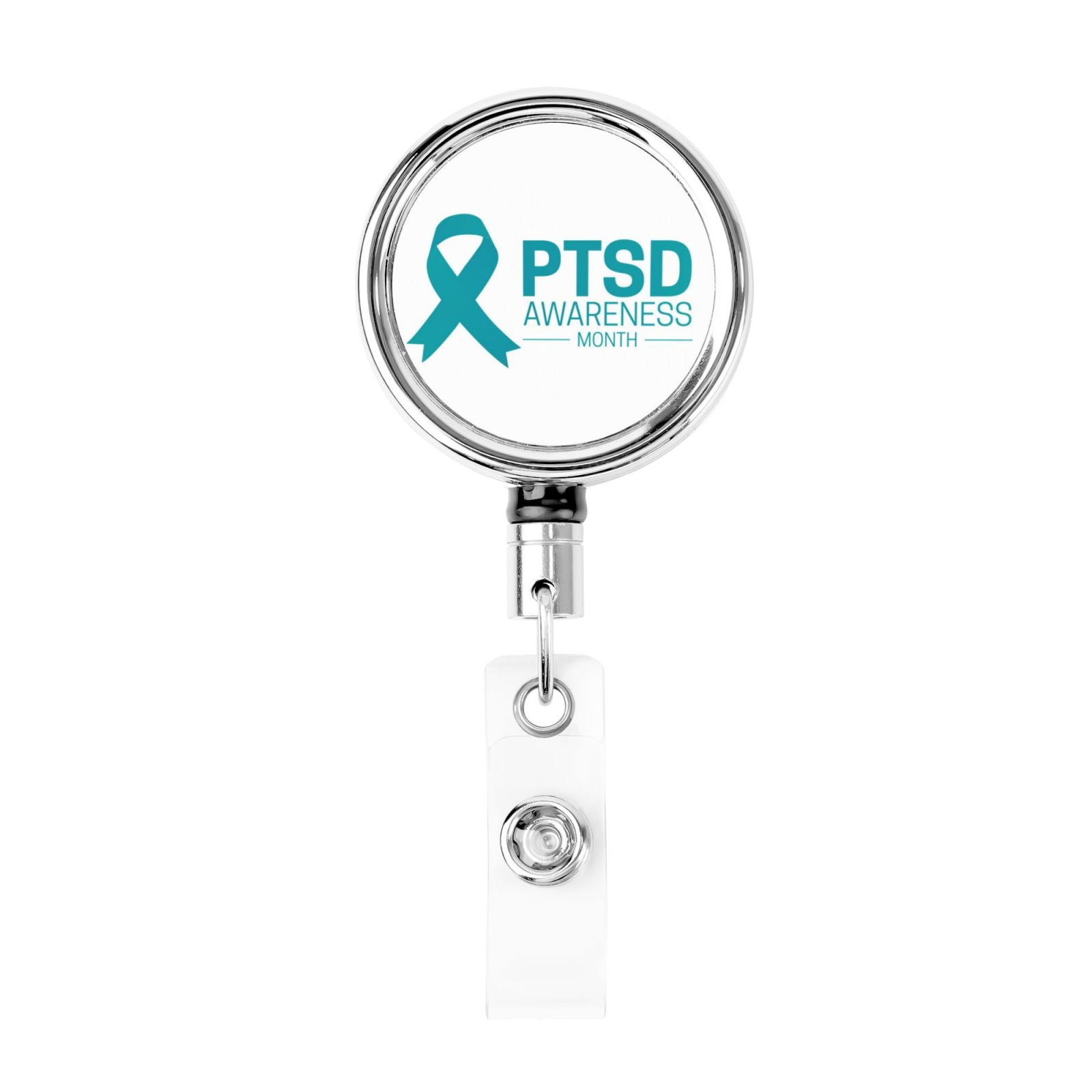June is PTSD Awareness Month Badge Reel Retractable Badge Holder ID ...