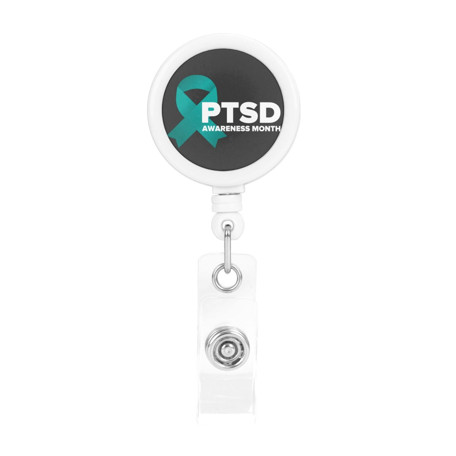 June is PTSD Awareness Month Badge Reel Retractable Badge Holder ID ...