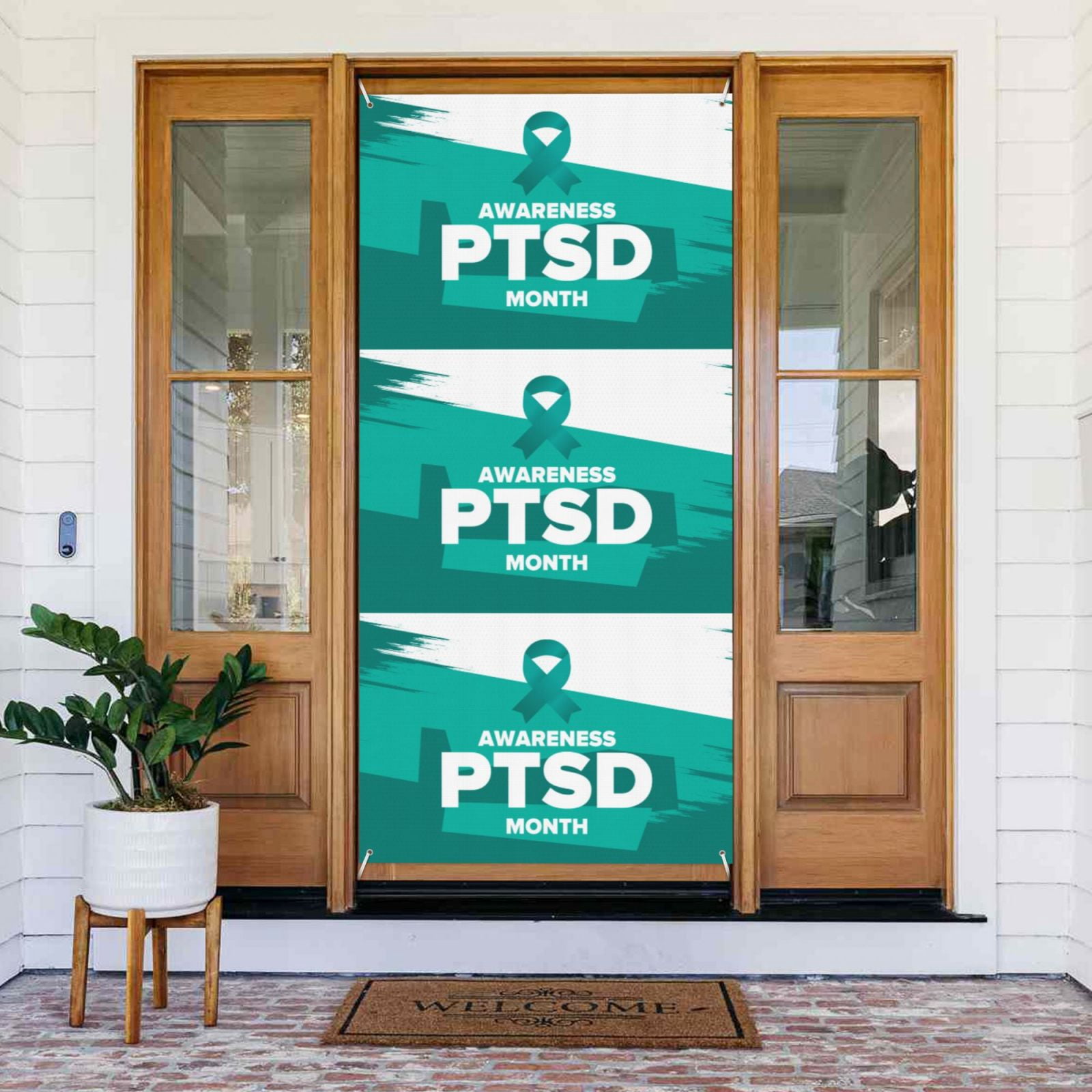 June is PTSD Awareness Month Door Cover Decoration Backdrop Banner Flag ...