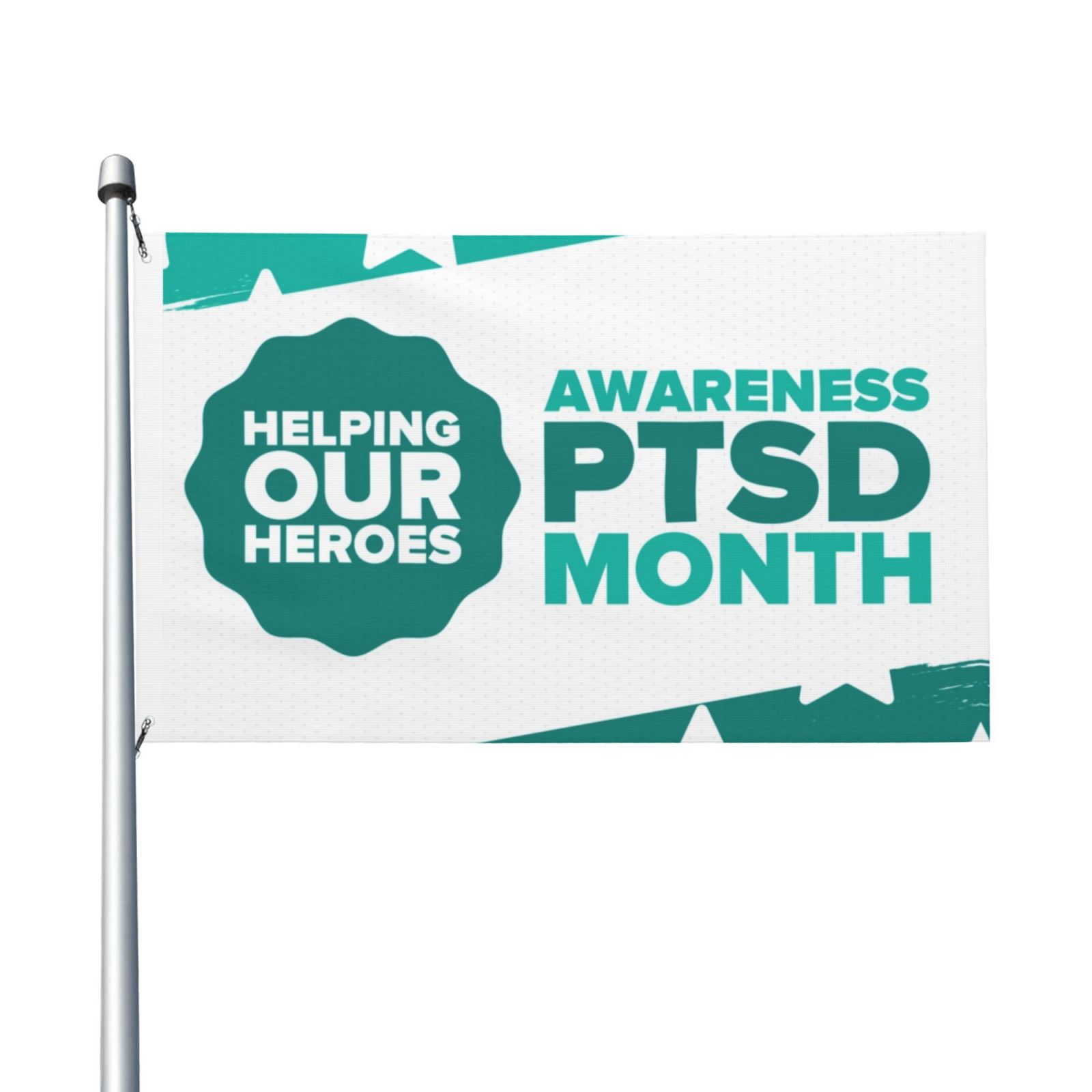 June is PTSD Awareness Month Flag 3x5 Ft Double-Sided Flag Outdoor Sign ...
