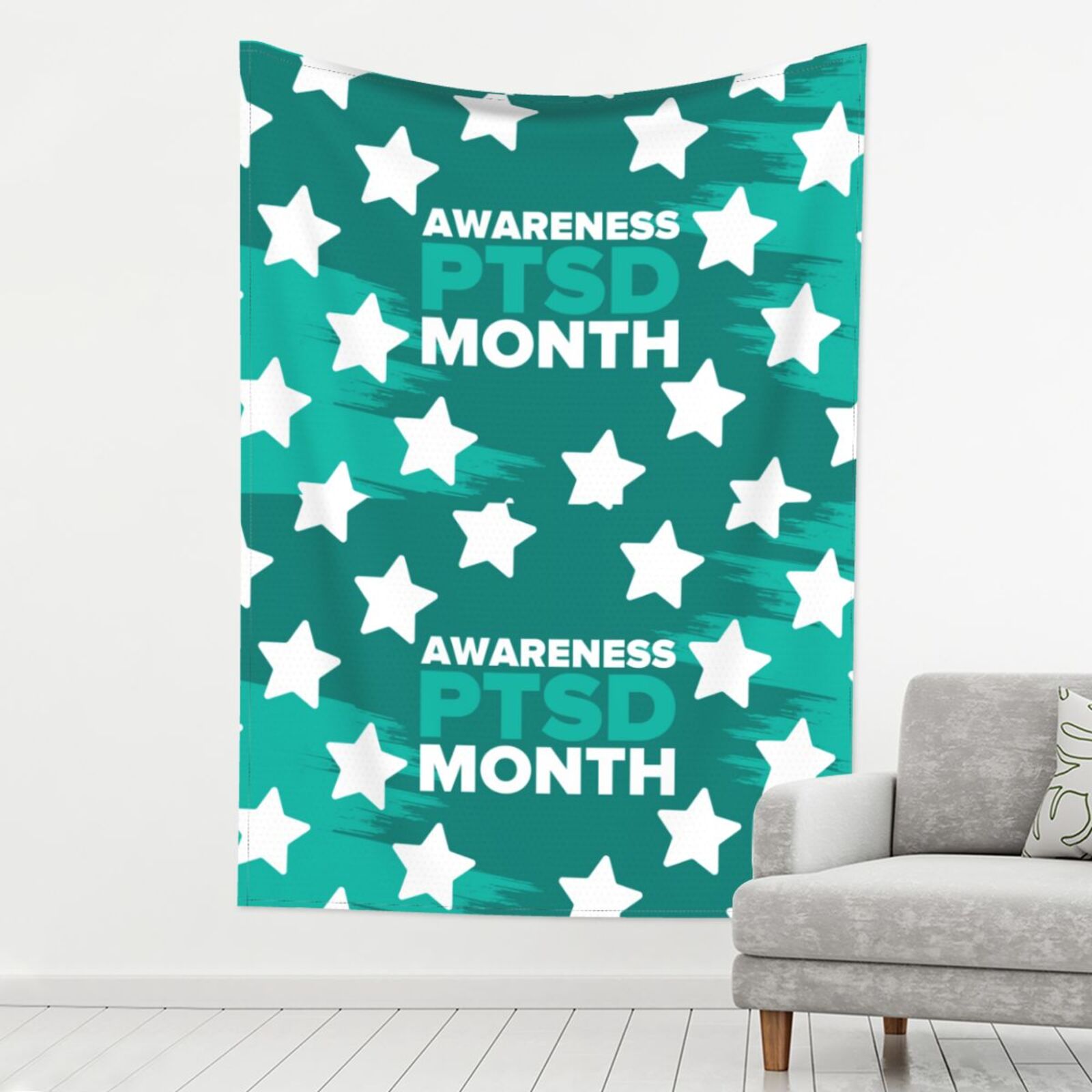 June is PTSD Awareness Month Tapestry Banner Backdrop Flag Background ...