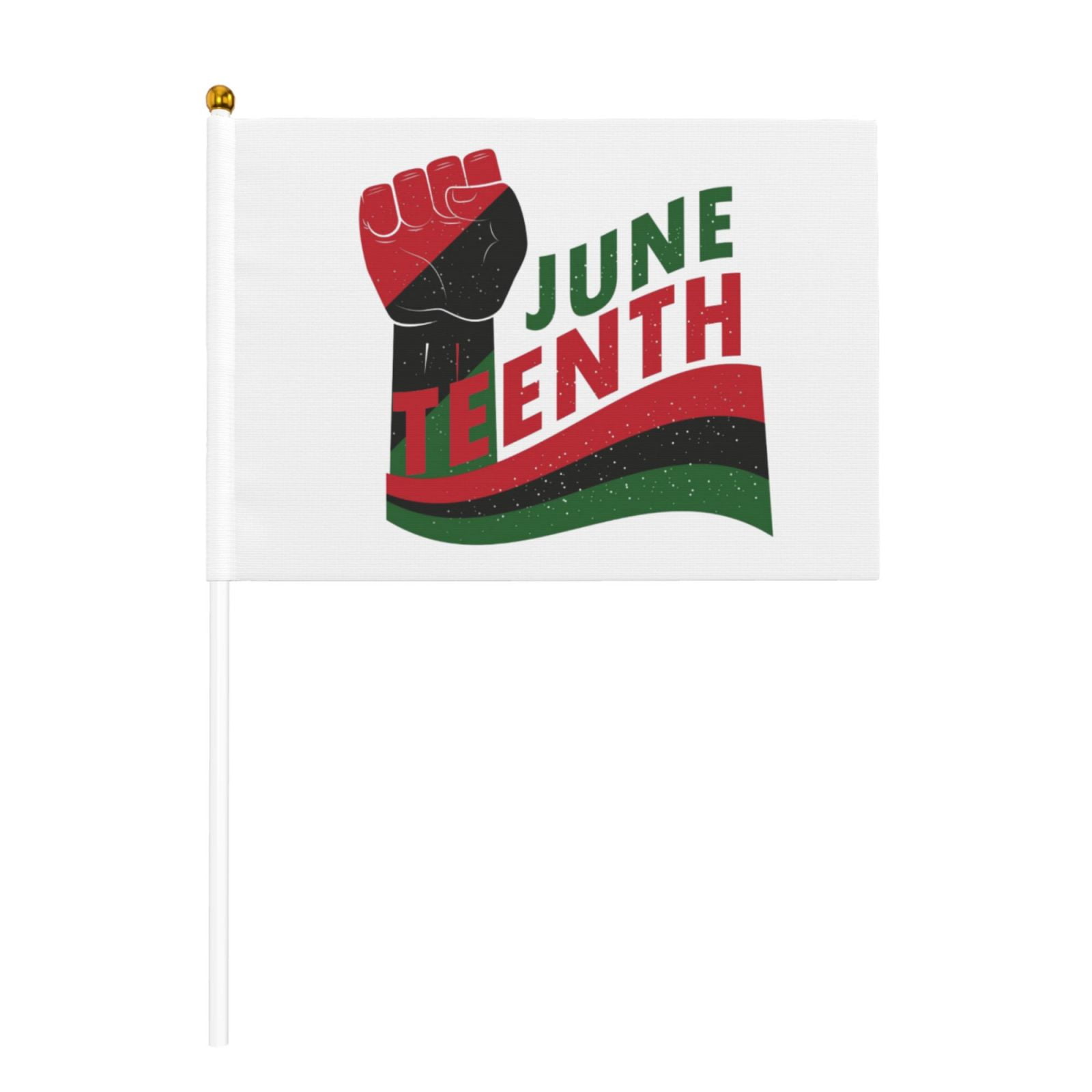 June-teenth 1865 Fist Black His-tory Month Flag Small Mini Hand Held ...