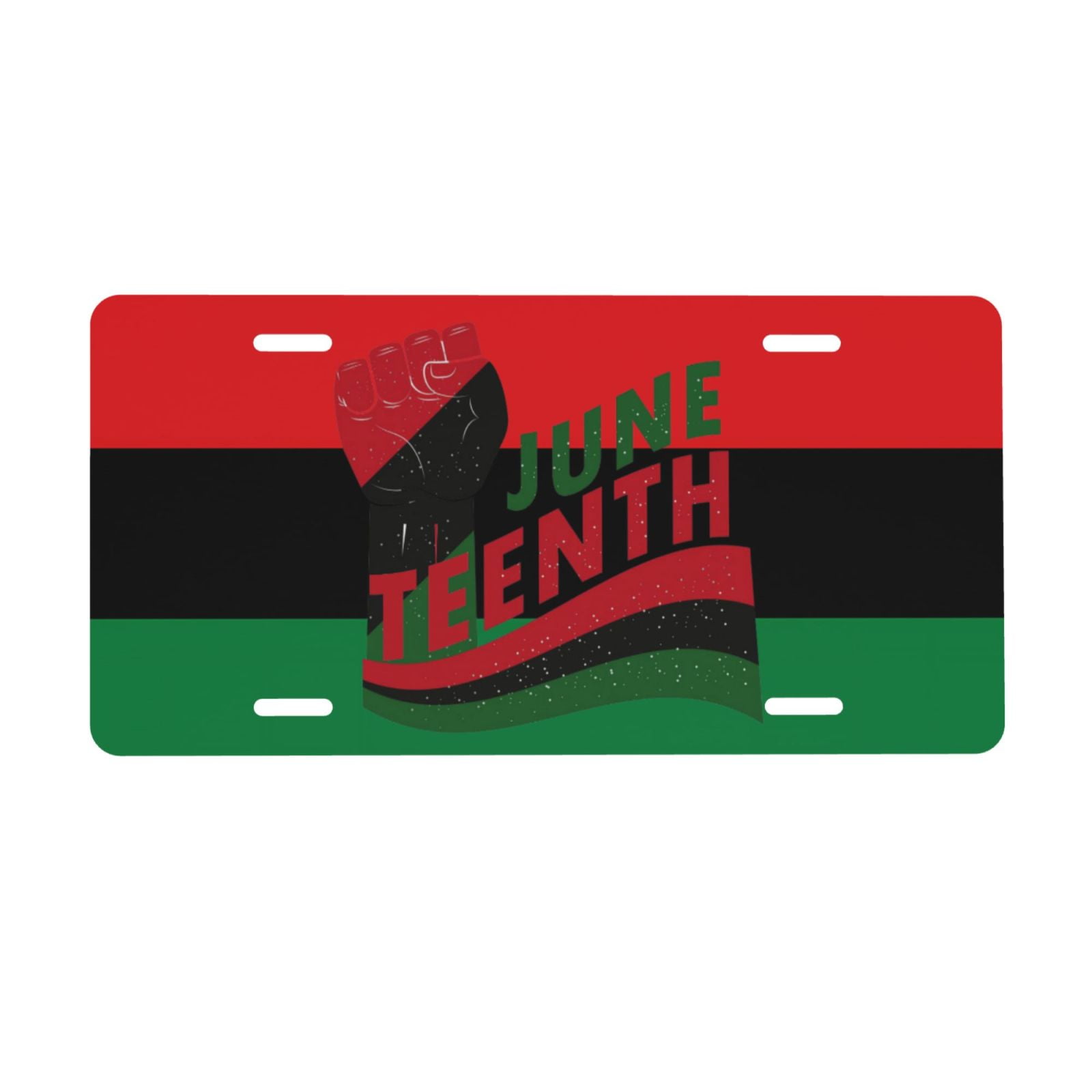 June-teenth 1865 Fist Black His-tory Month License Plate Funny Aluminum ...