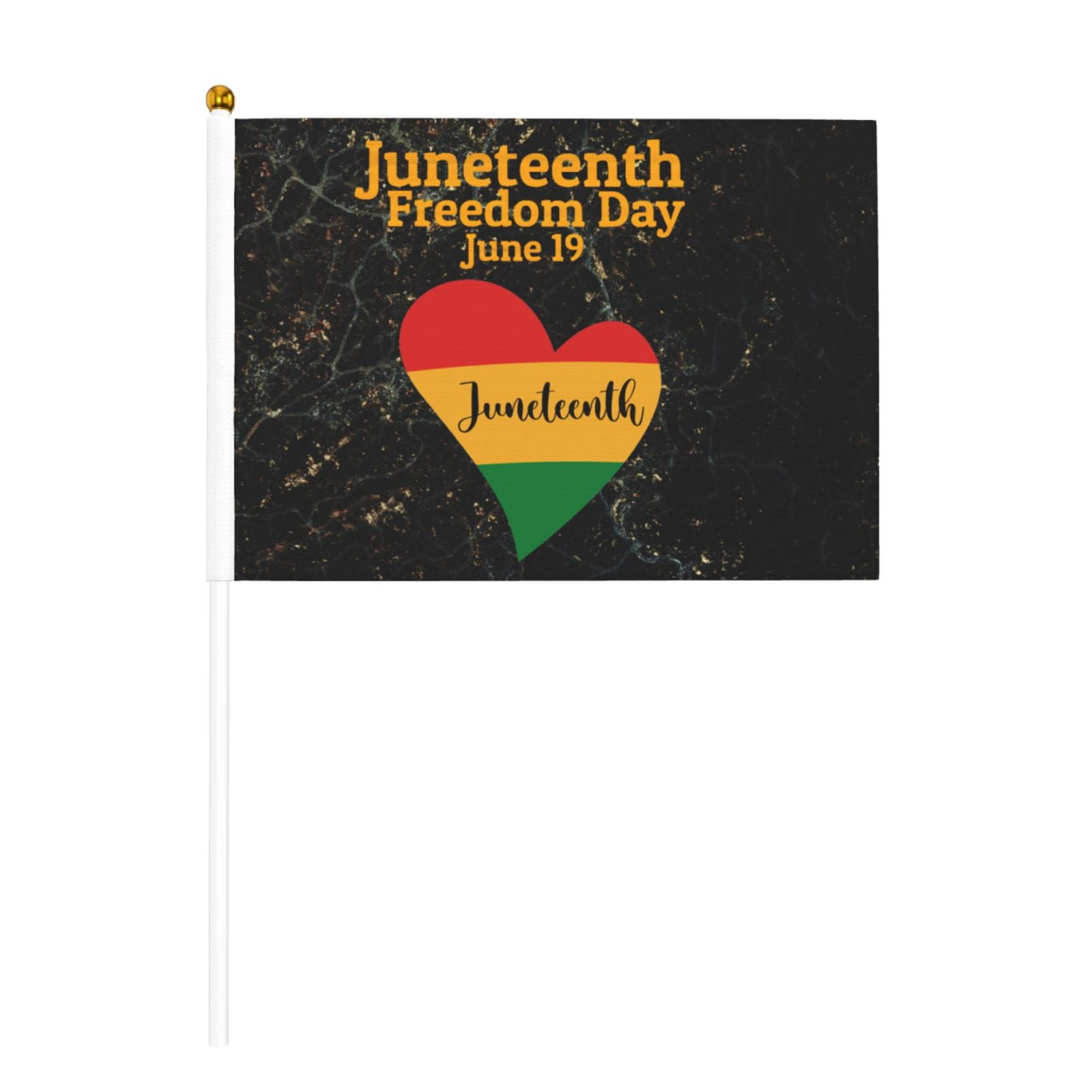 June-teenth Freedom Day African American Flag Small Mini Hand Held ...