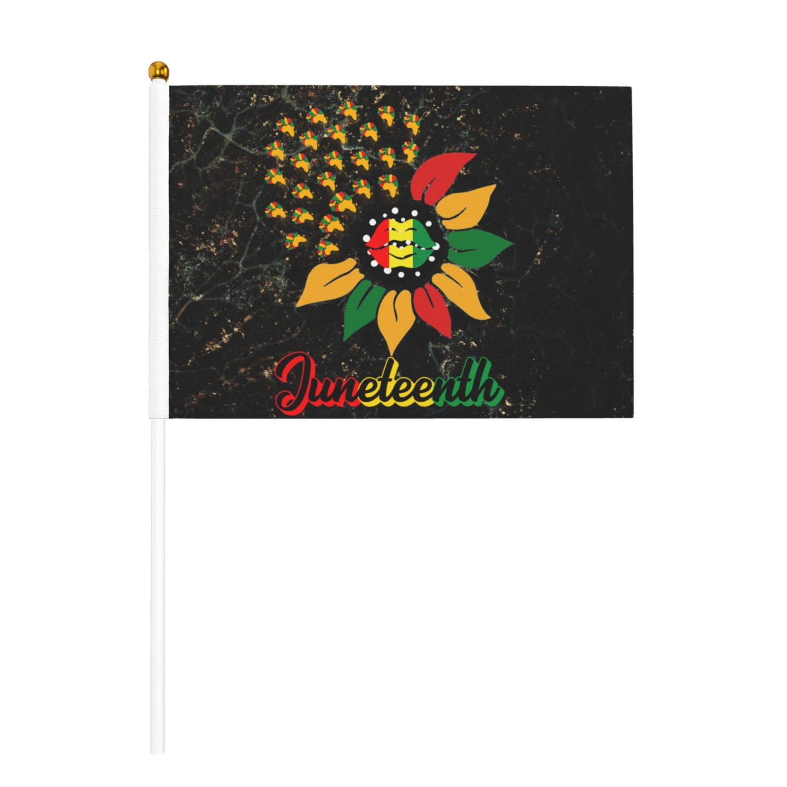 June-teenth Sunflower Black His-tory African American Flag Small Mini ...