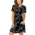 JuneFish Women's Casual Short Sleeve Summer Dresses with Pockets, Flowy ...