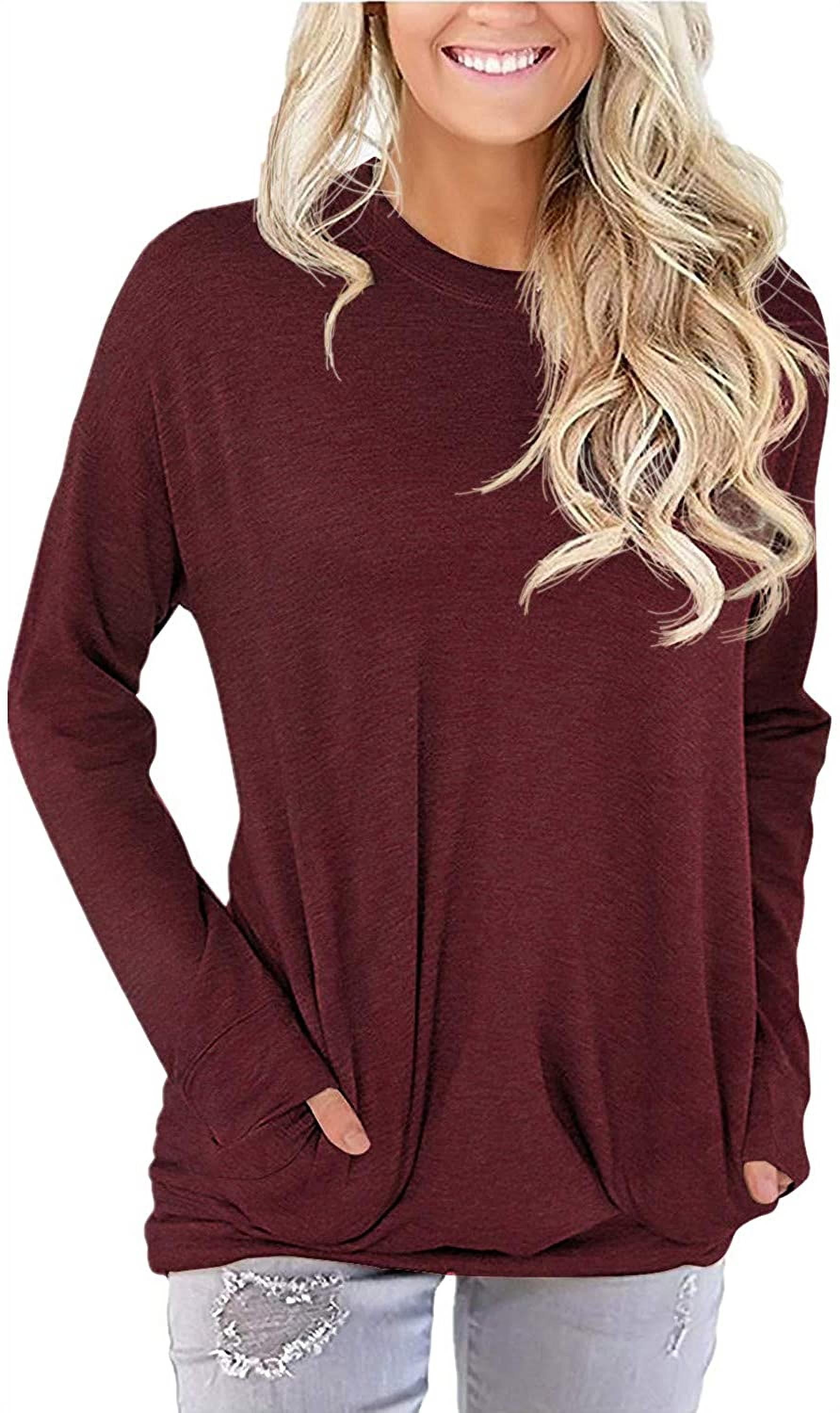 Gvmfive Women Long Sleeve Loose Tunic Top - Walmart.com