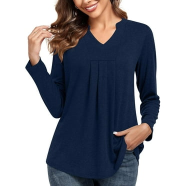 Fantaslook Long Sleeve Shirts for Women Fall Tops Dressy Casual Blouses ...