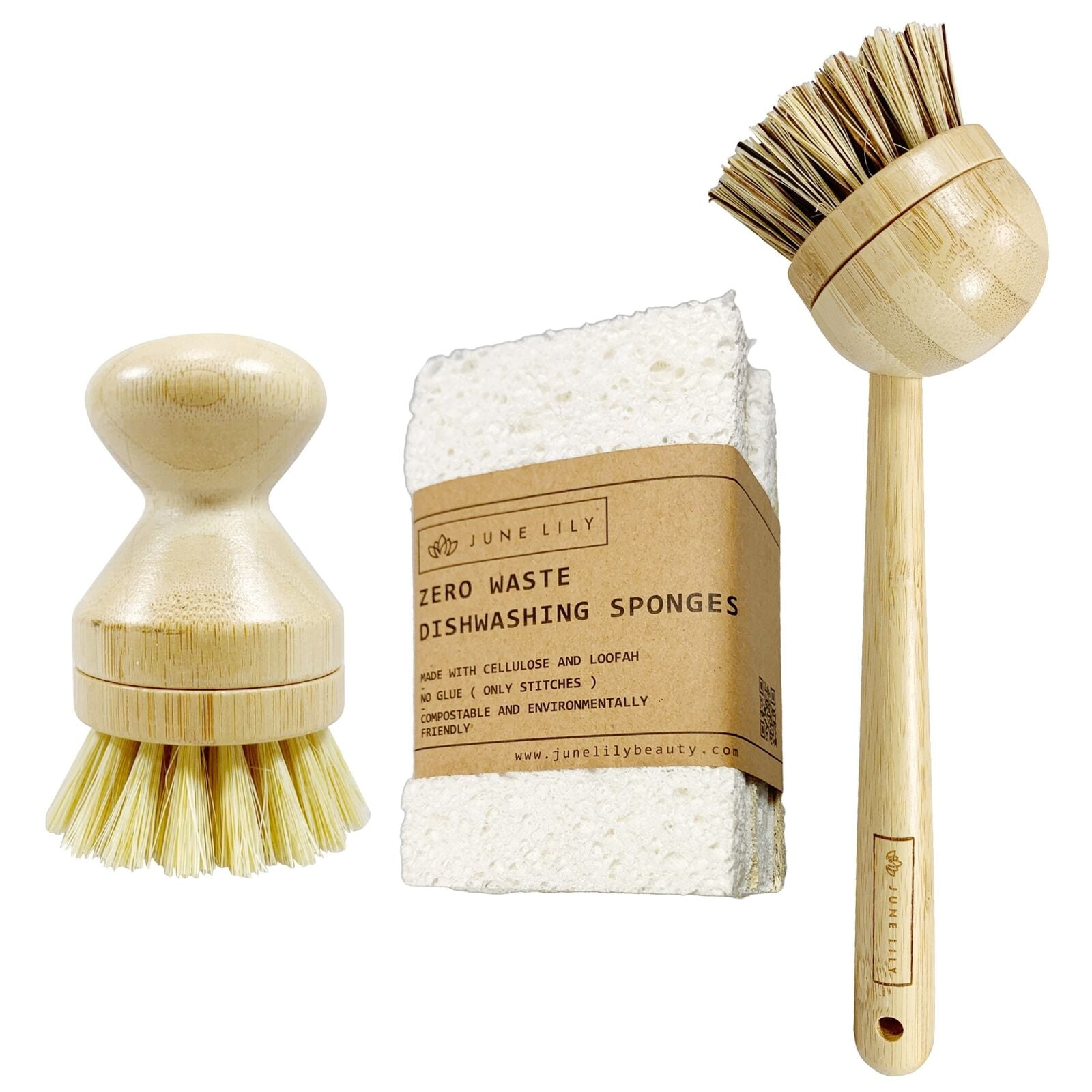 JuneLily Vegan Dish Sponge Eco-Friendly Plant-Based for Kitchen Dish ...