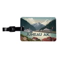 Juneau, Alaska AK Travel City State Stamp Faux Leather Travel Luggage ...