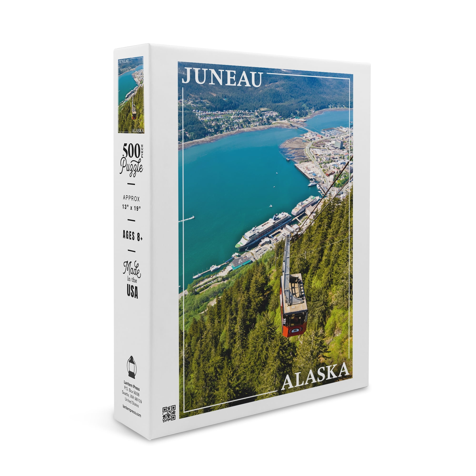 Juneau, Alaska, Aerial View of Town (19x27 inches, Premium 500 Piece ...