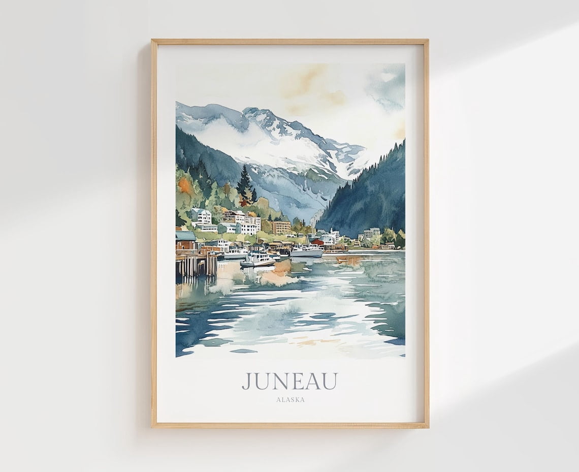 Juneau Alaska Poster Home Decor Wall Art Poster, Unframed Size 24x36 ...