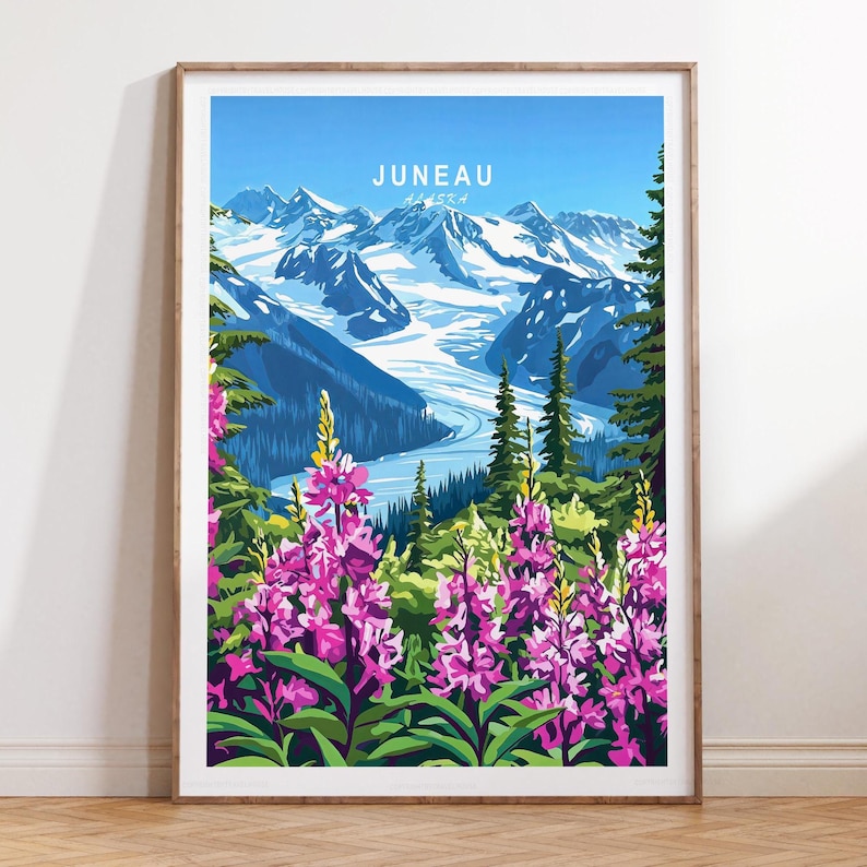 Juneau Print – Juneau Alaska Wall Art, Alaska Poster, Minimalist ...