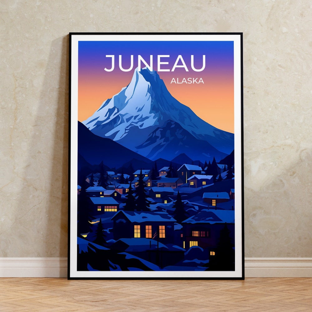 Juneau Travel Poster, Alaska Wall Art, Alaska Print, Juneau Poster ...
